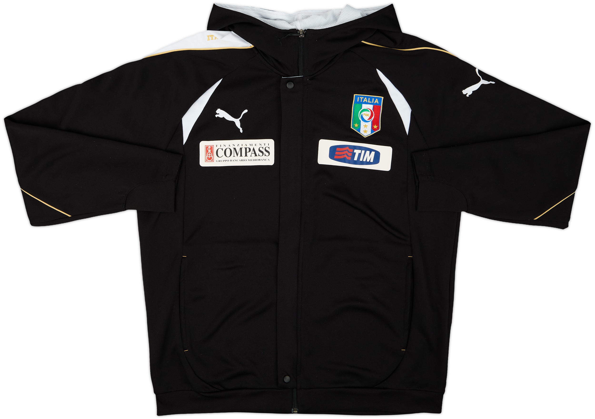 2010-11 Italy Puma Hooded Track Jacket - 8/10 - (L)