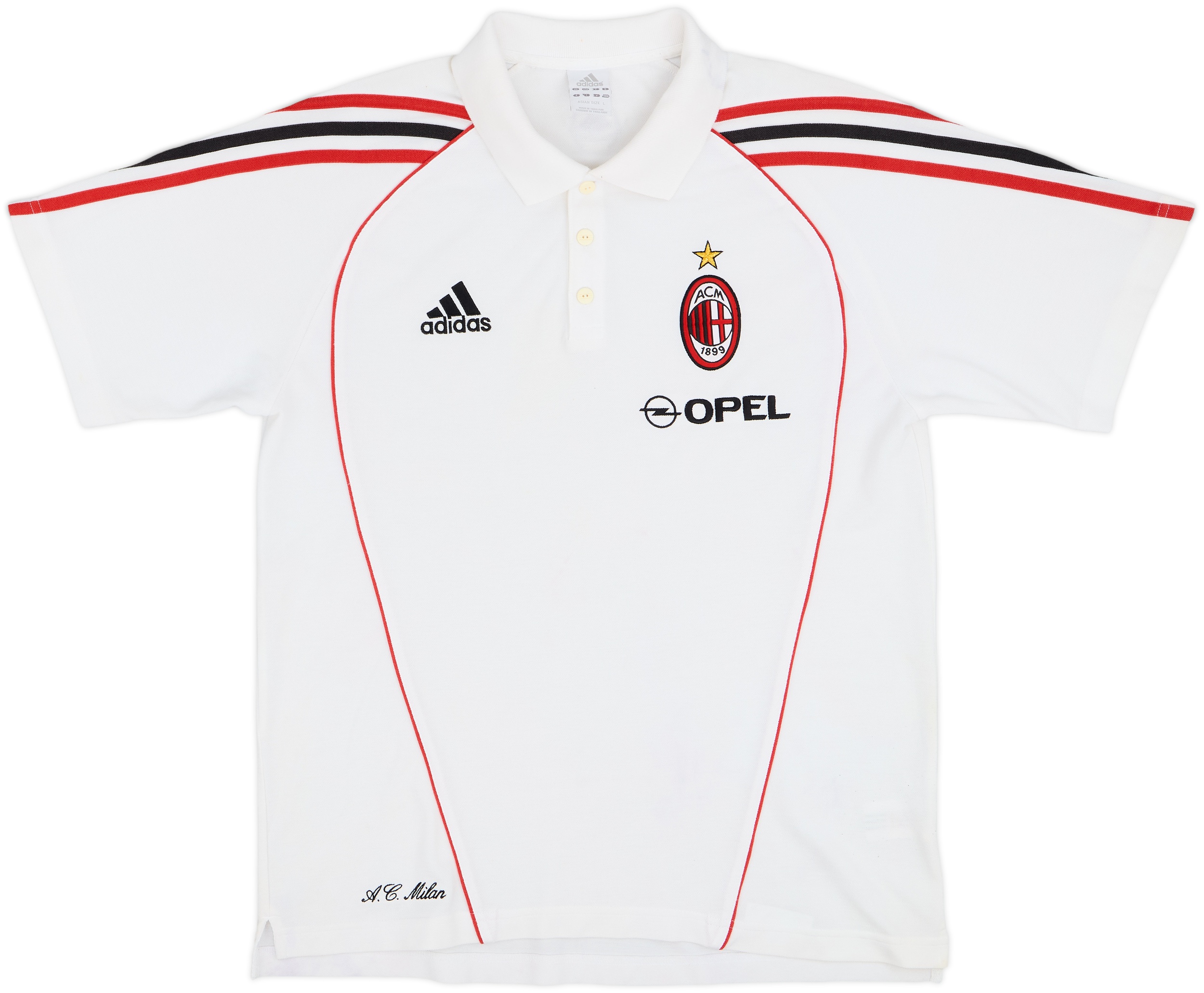 2005-06 AC Milan adidas Polo Shirt - 8/10 - (L)