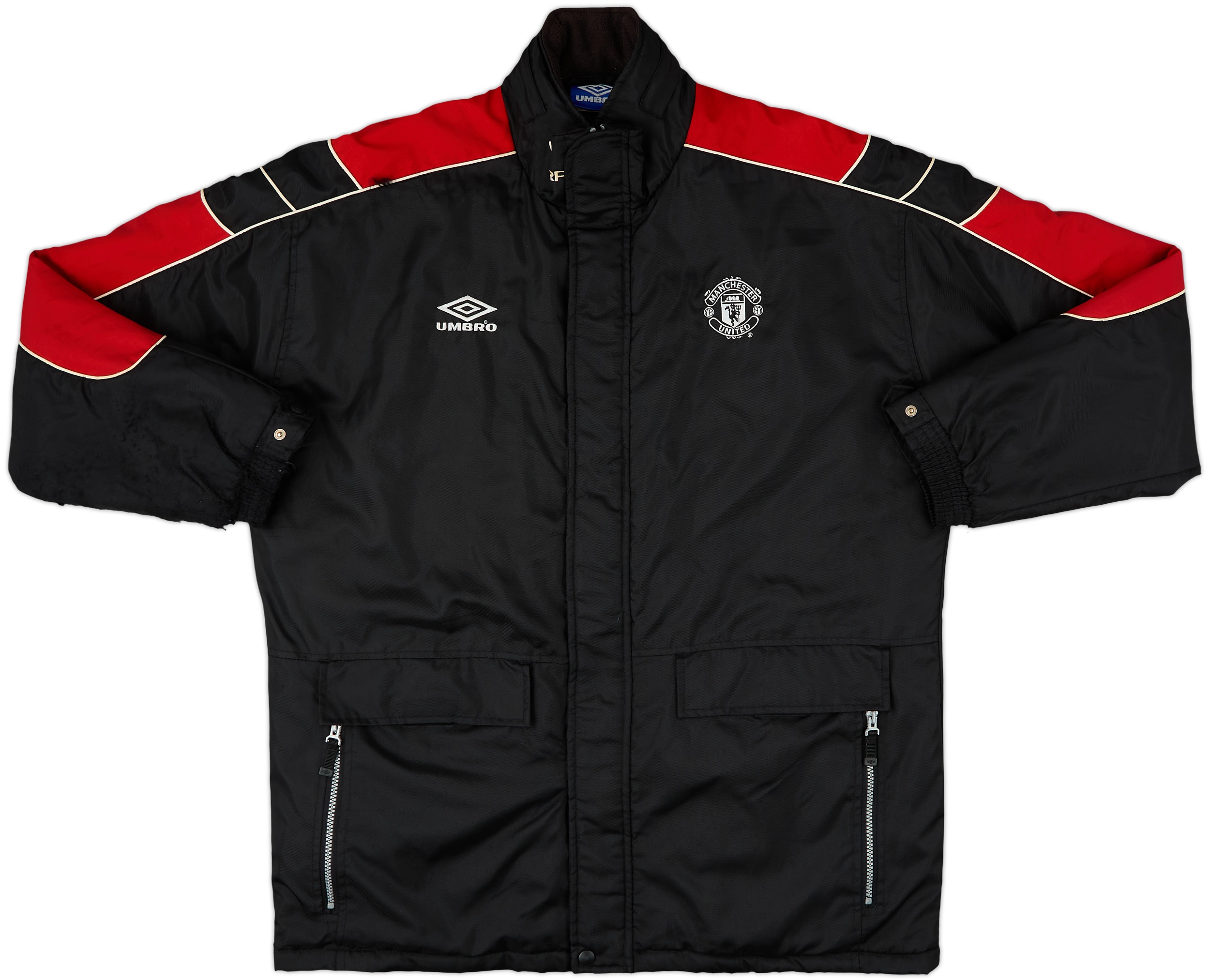 1999-00 Manchester United Umbro Padded Bench Coat - 7/10 - (L)