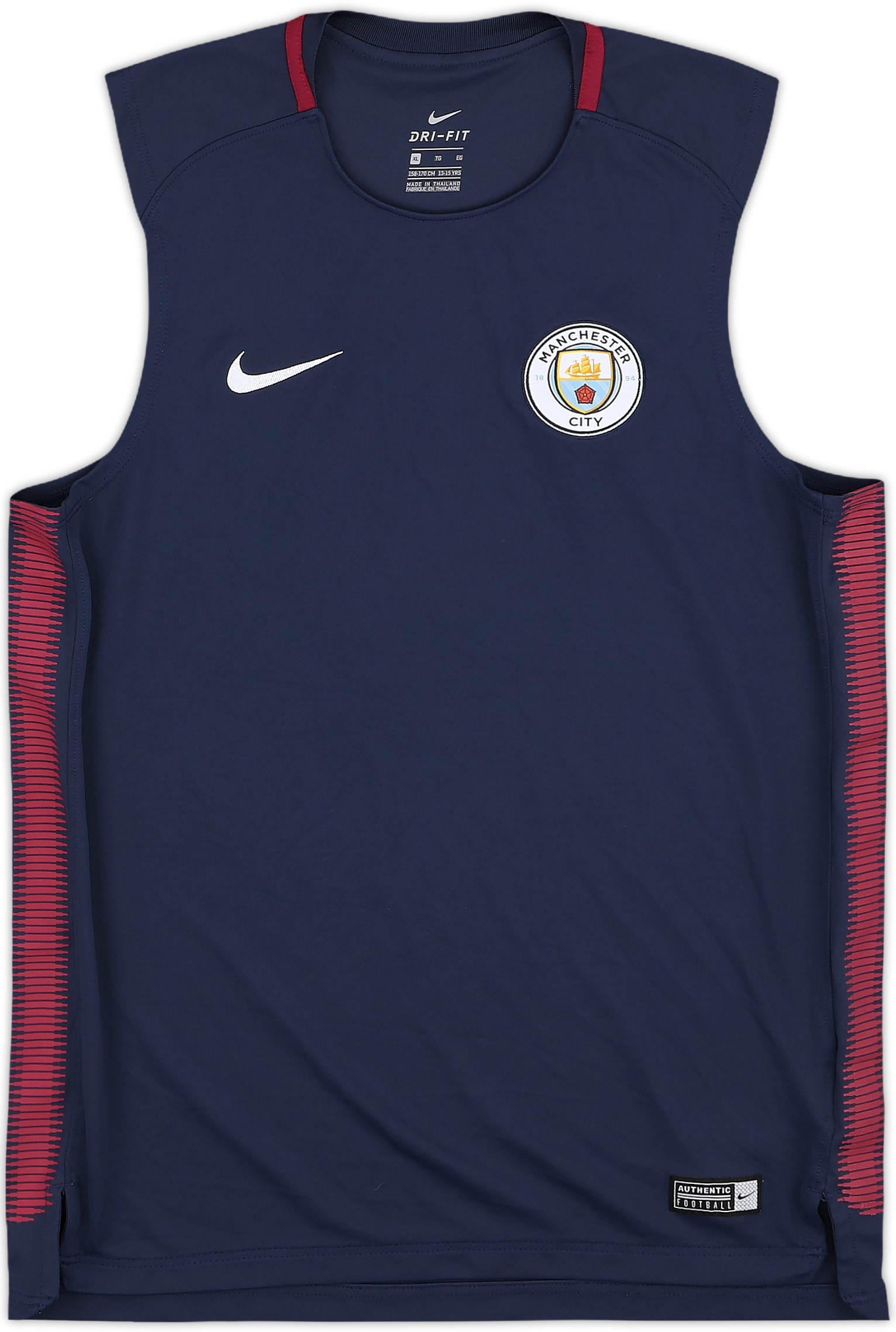 2017-18 Manchester City Nike Training Vest - 9/10 - (XL.Boys)