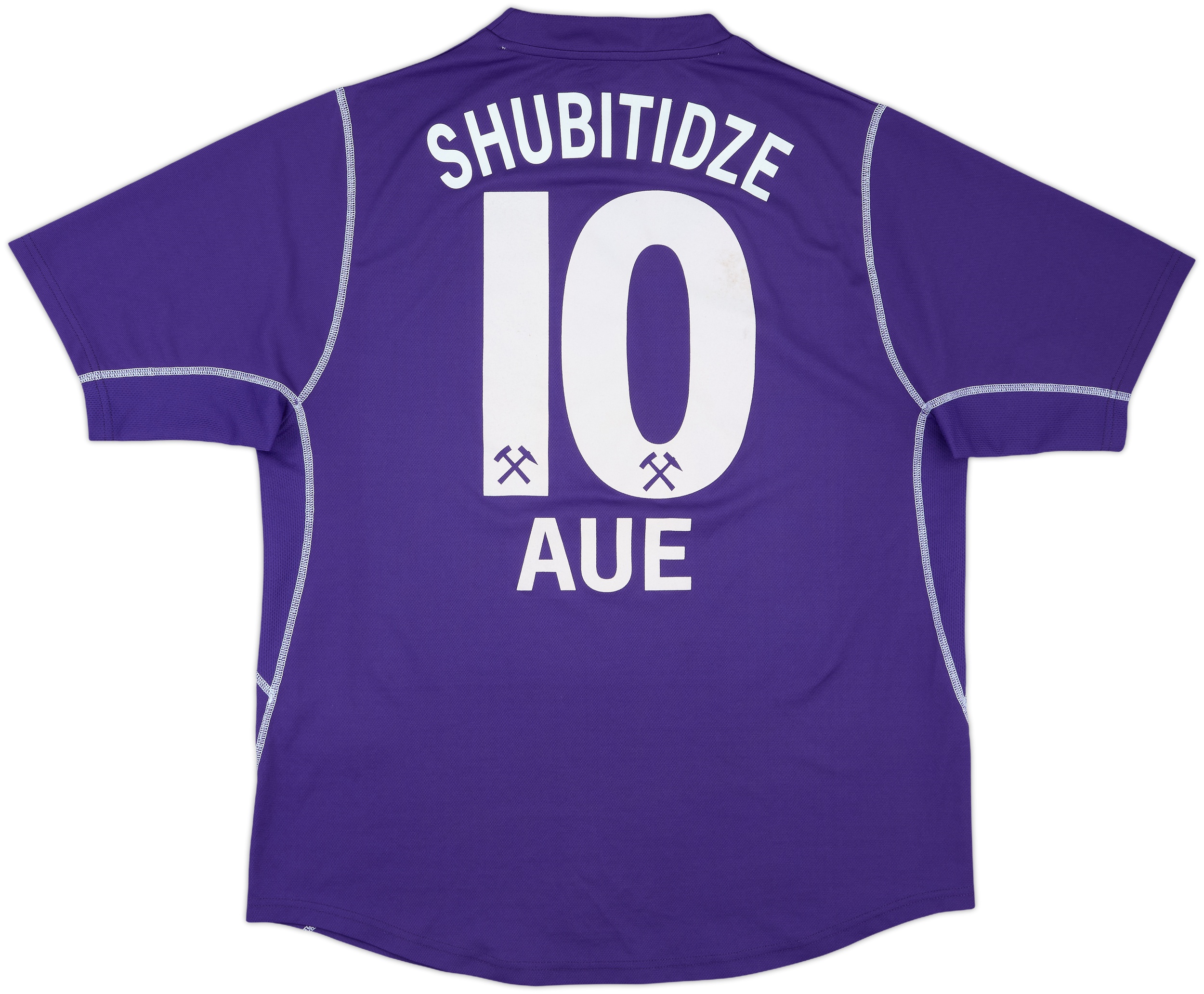2003-04 Erzgebirge Aue Home Shirt Shubitidze #10 - 8/10 - (XXL)