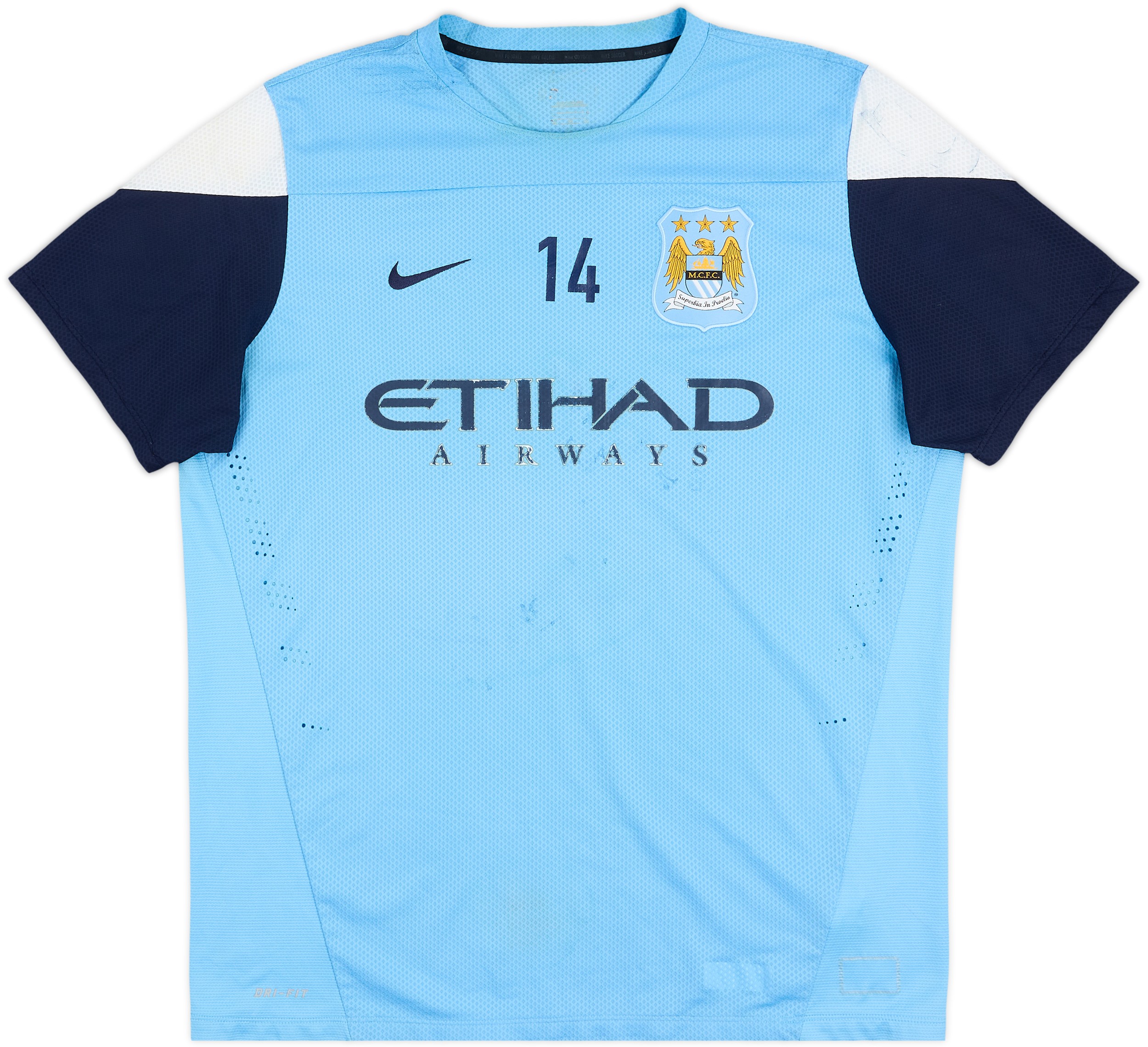2013-14 Manchester City Player Issue Training Shirt #14 (Garcia) - 5/10 ...