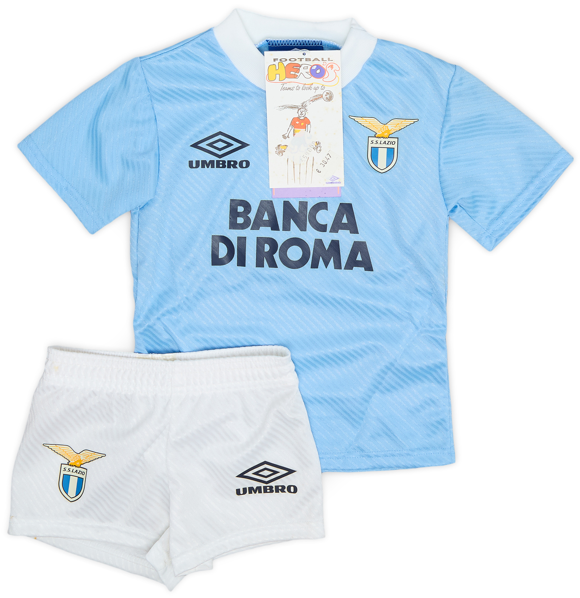 1993-95 Lazio Home Shirt & Shorts (2-3 Years)