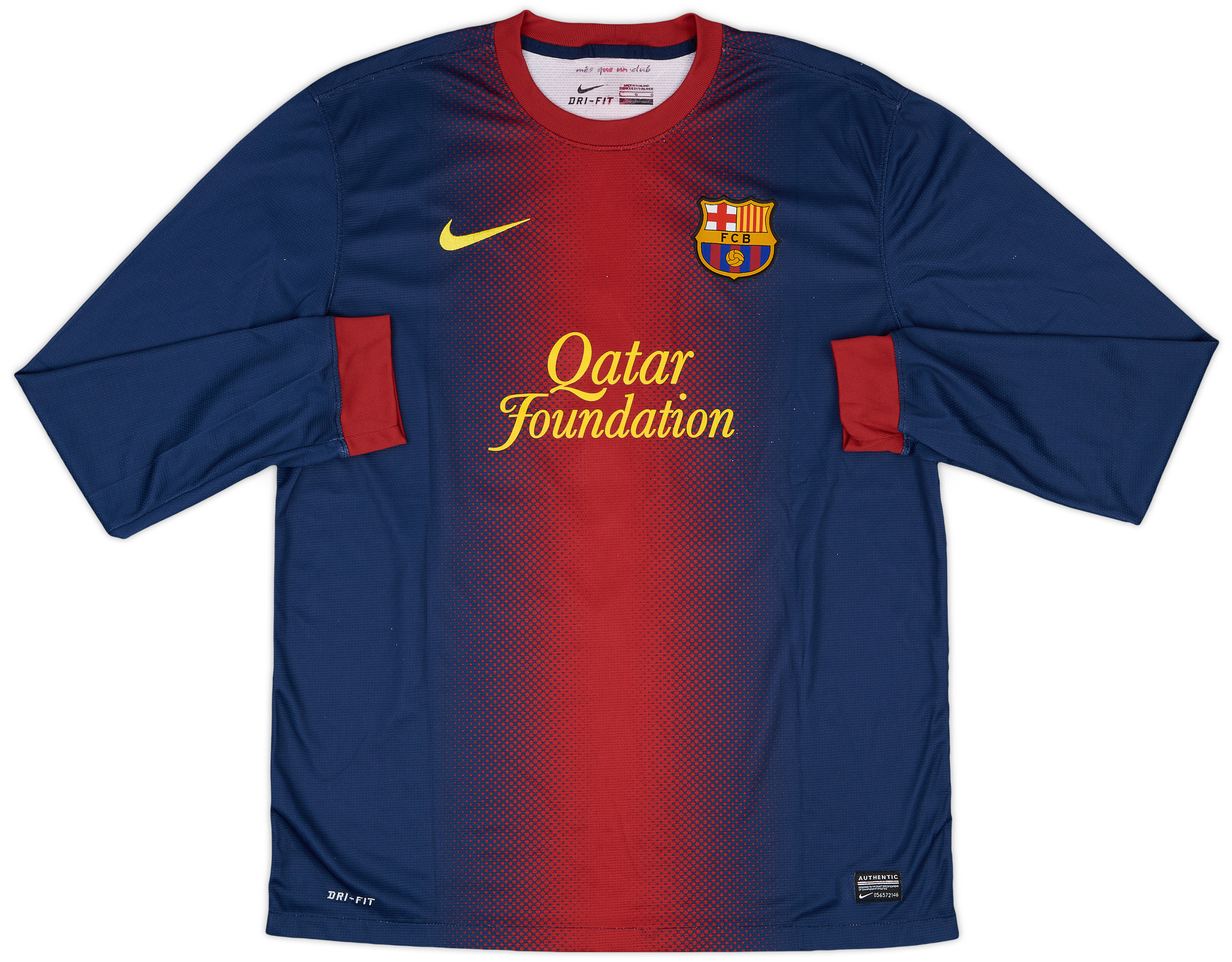 2012-13 Barcelona Match Issue Home L/S Shirt #16