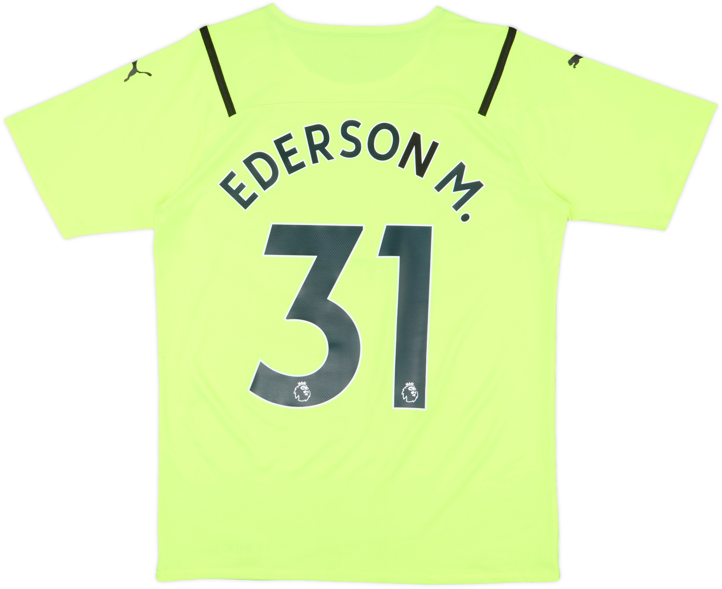 2021-22 Manchester City Authentic GK S/S Shirt Ederson M. #31 - 8/10 - (L)