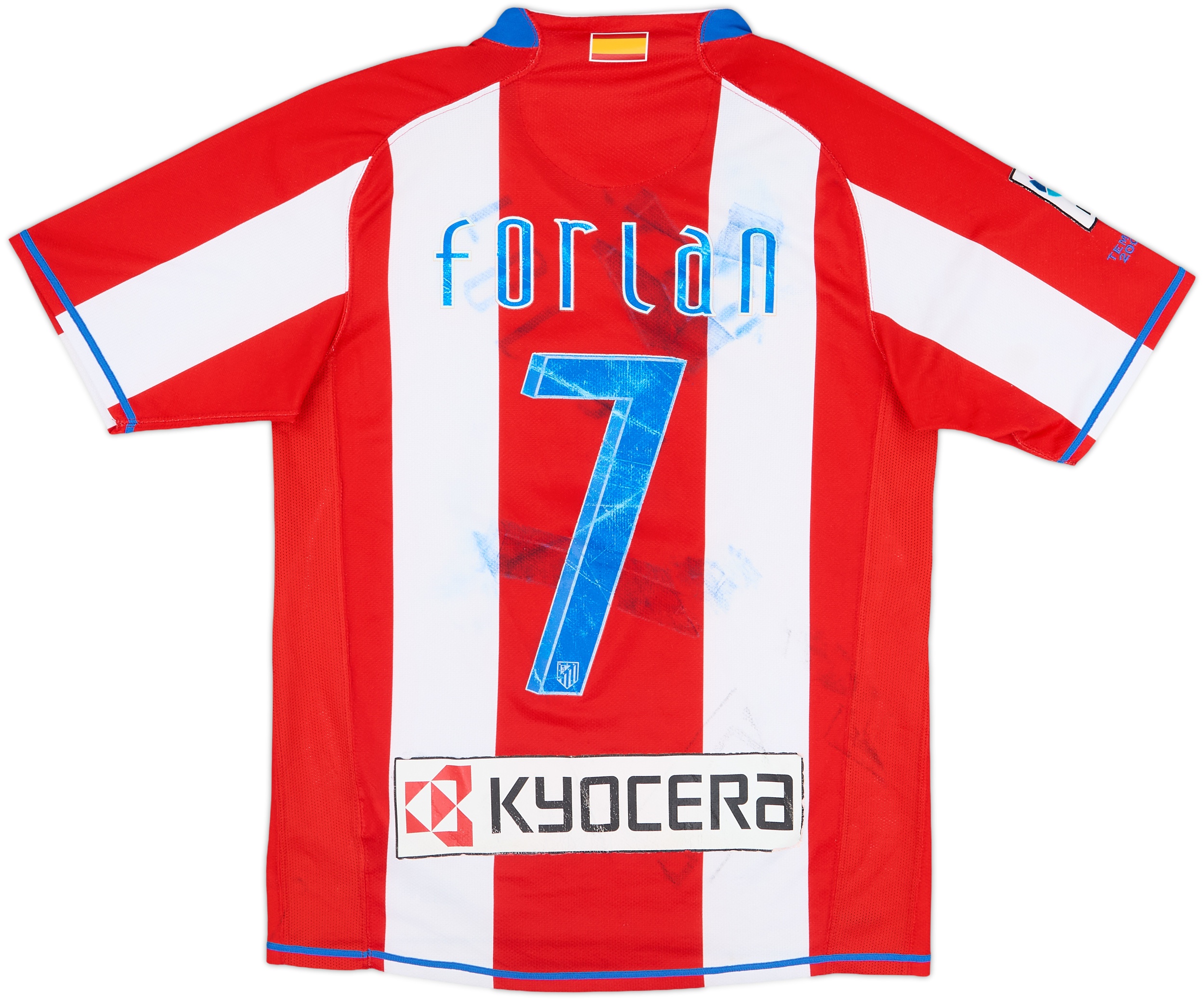 2007-08 Atletico Madrid Home Shirt Forlan #7 - 4/10 - (S)