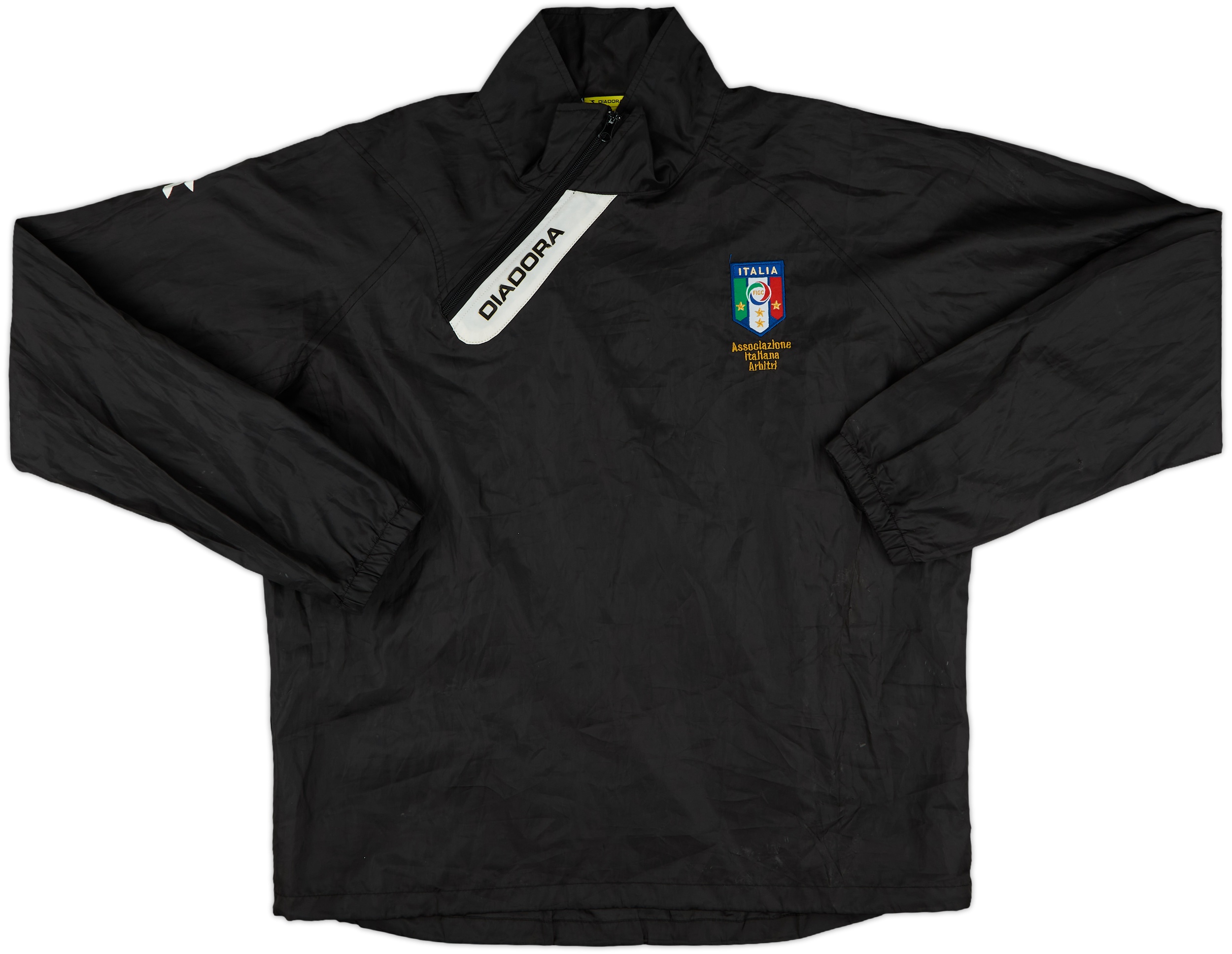 2010s Italy Diadora Referee 1/4 Zip Rain Jacket - 7/10 - (M)