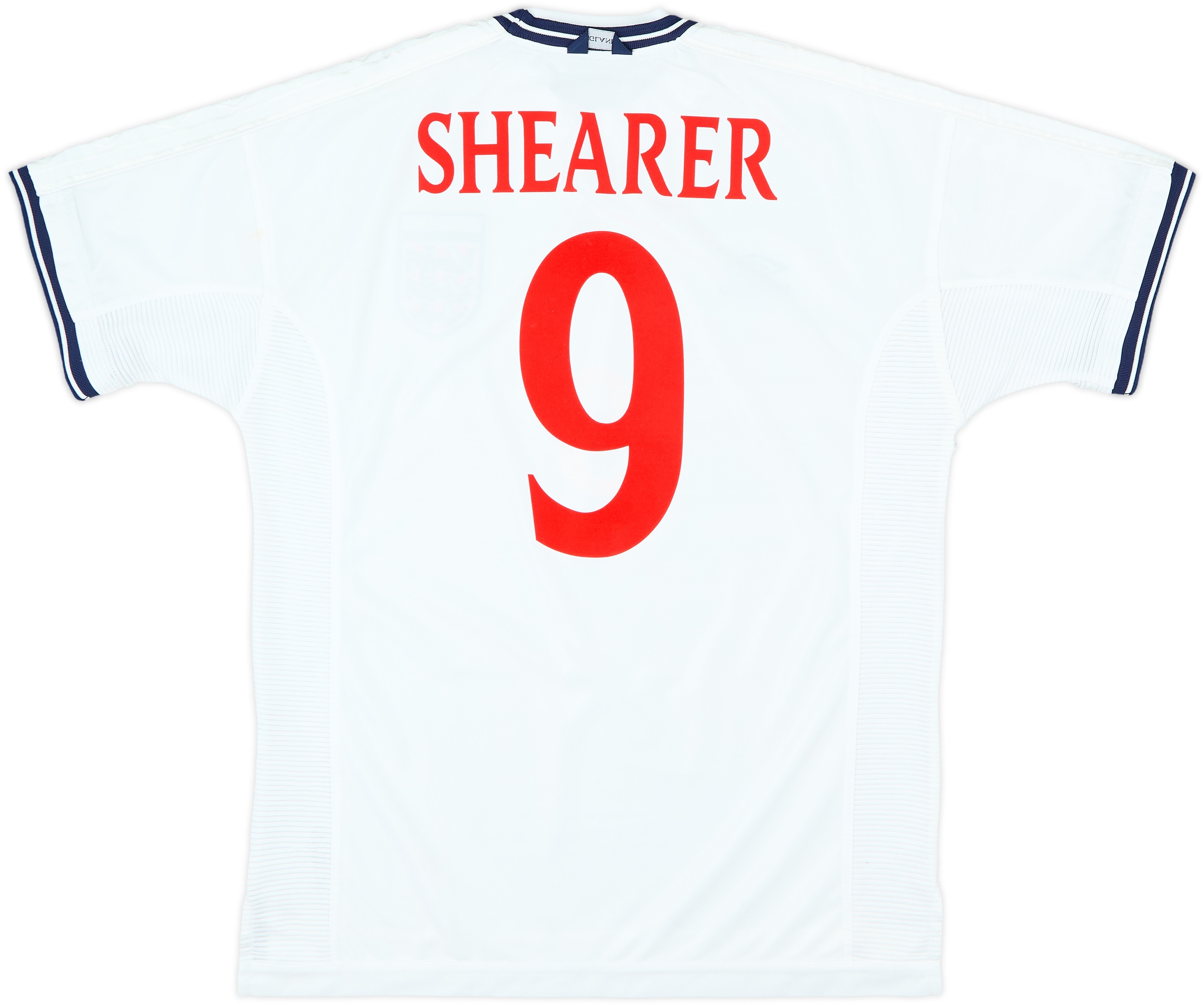 1999-01 England Home Shirt Shearer #9 - 9/10 - (L)