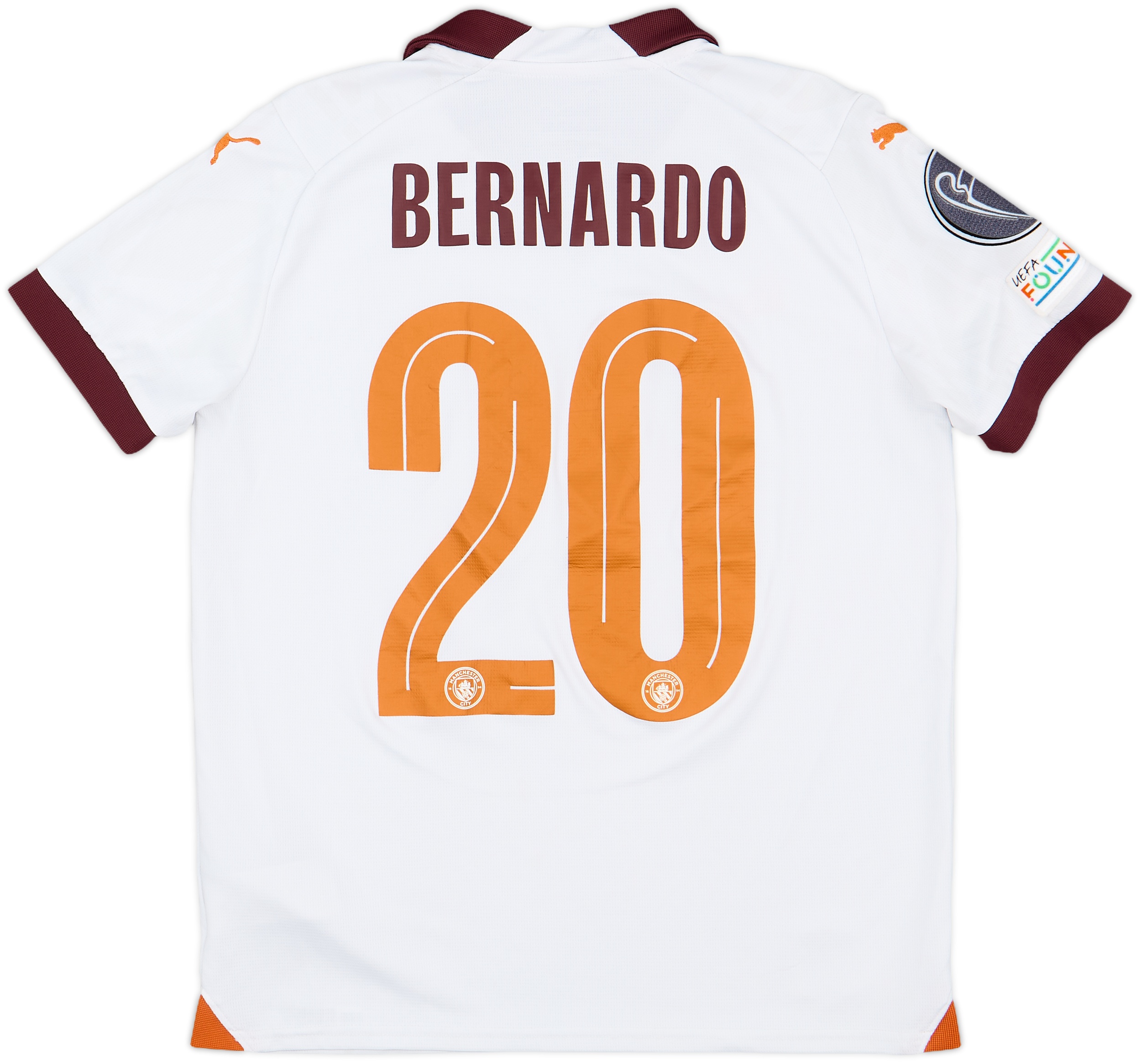 2023-24 Manchester City Away Shirt Bernardo #20 - 7/10 - (L.Boys)
