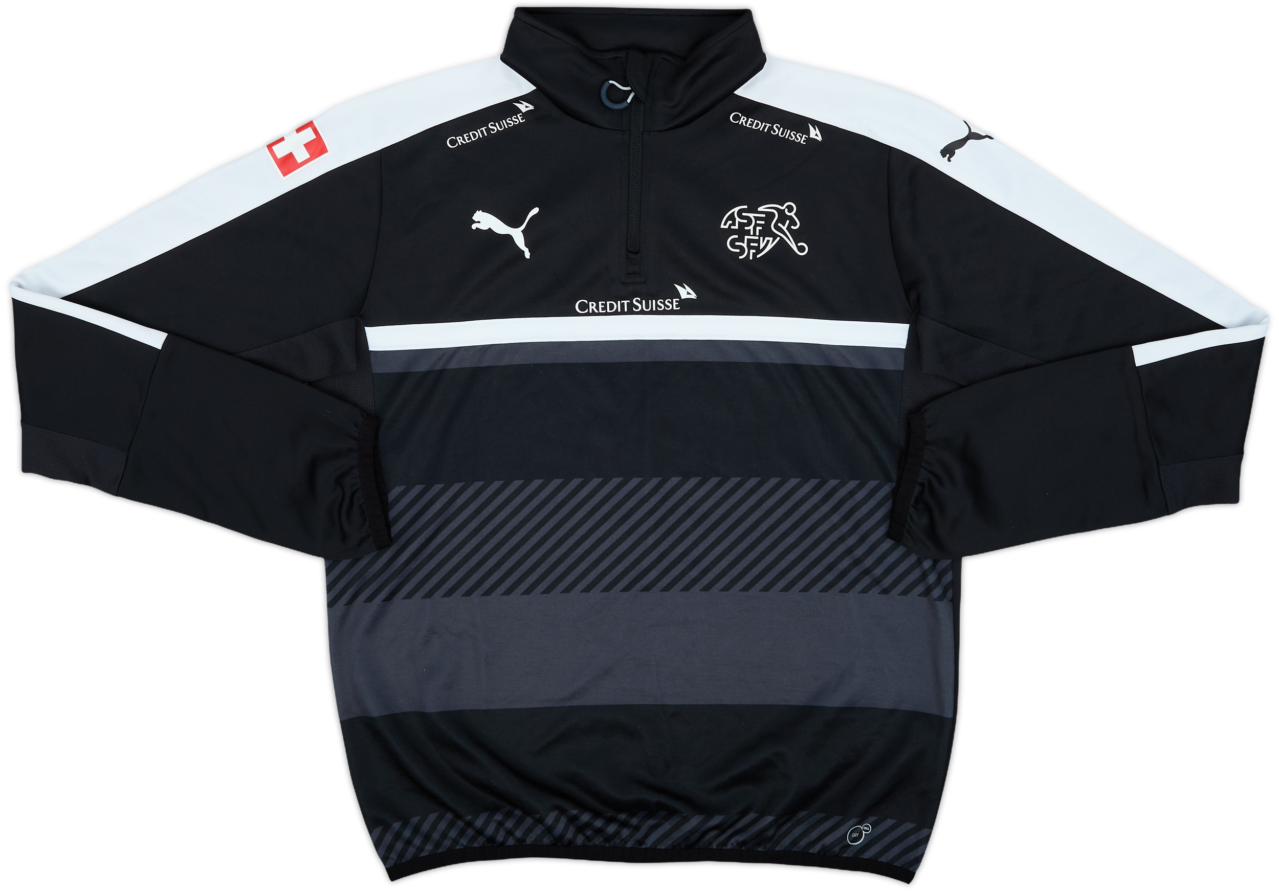 2015-16 Switzerland Puma 1/4 Zip Training Top - 8/10 - (L)