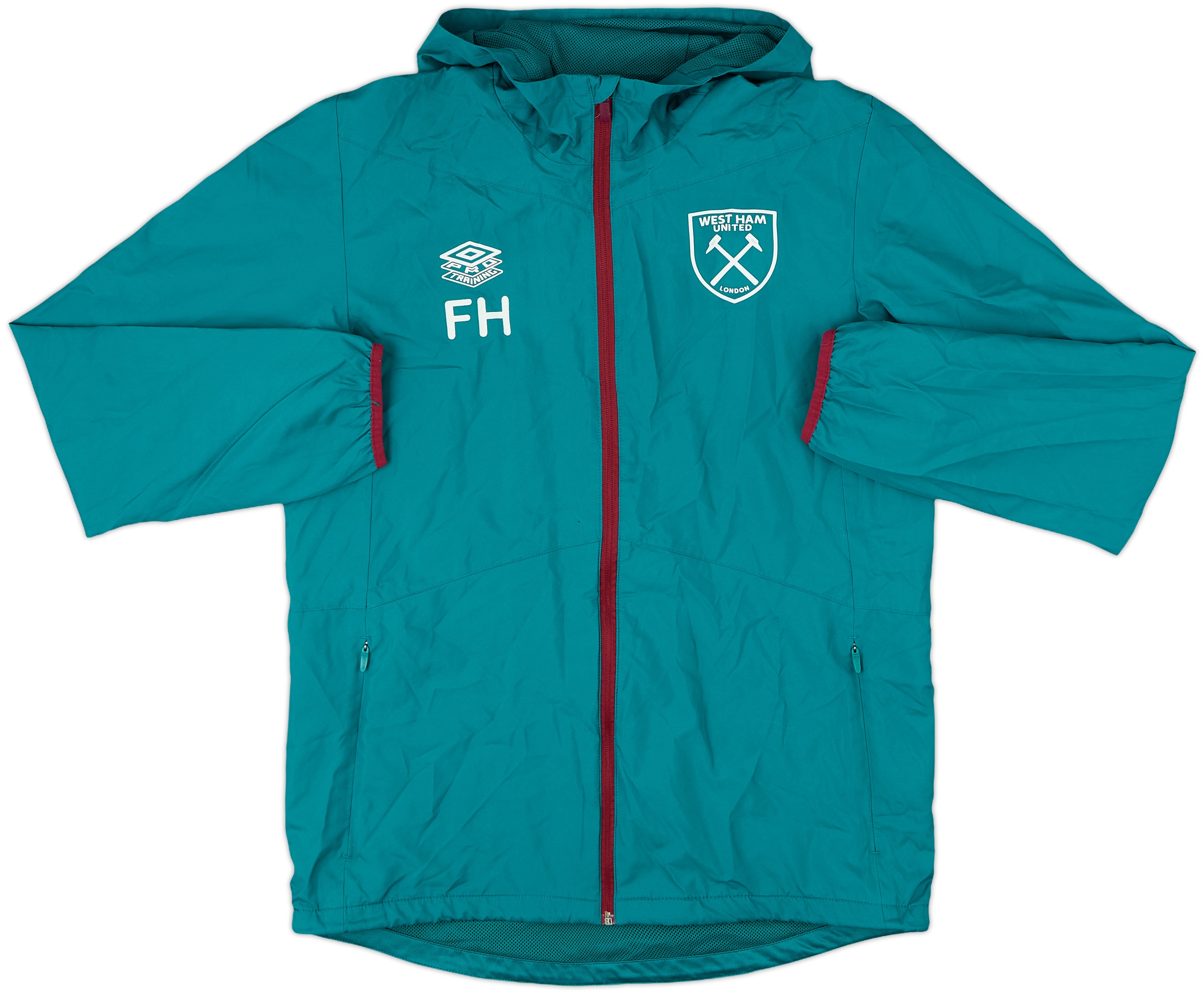 2023-24 West Ham Staff Issue Umbro Hooded Rain Jacket FH - 8/10 - (M)