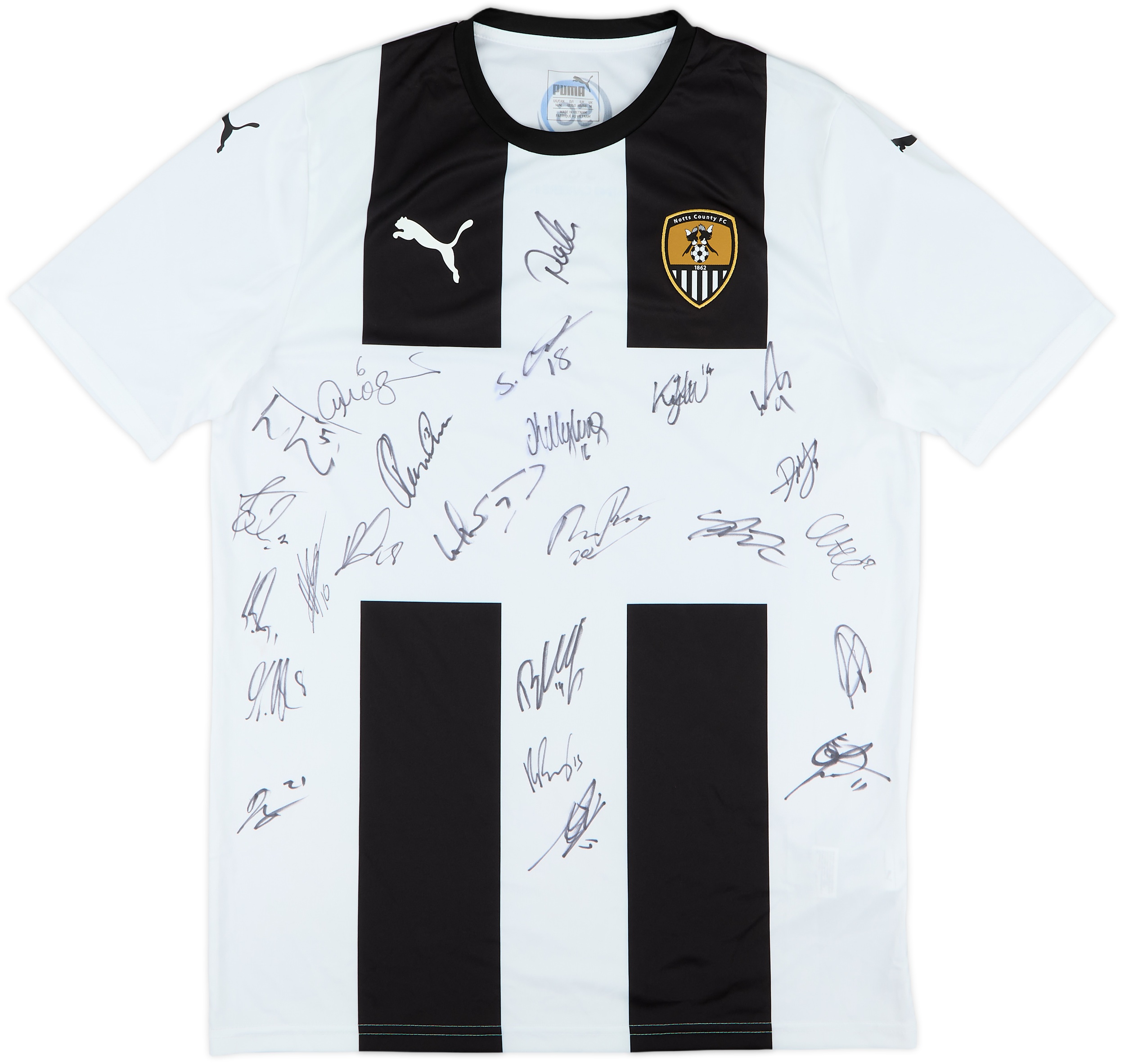 2019-20 Notts County Signed Home Shirt - 9/10 - (M)