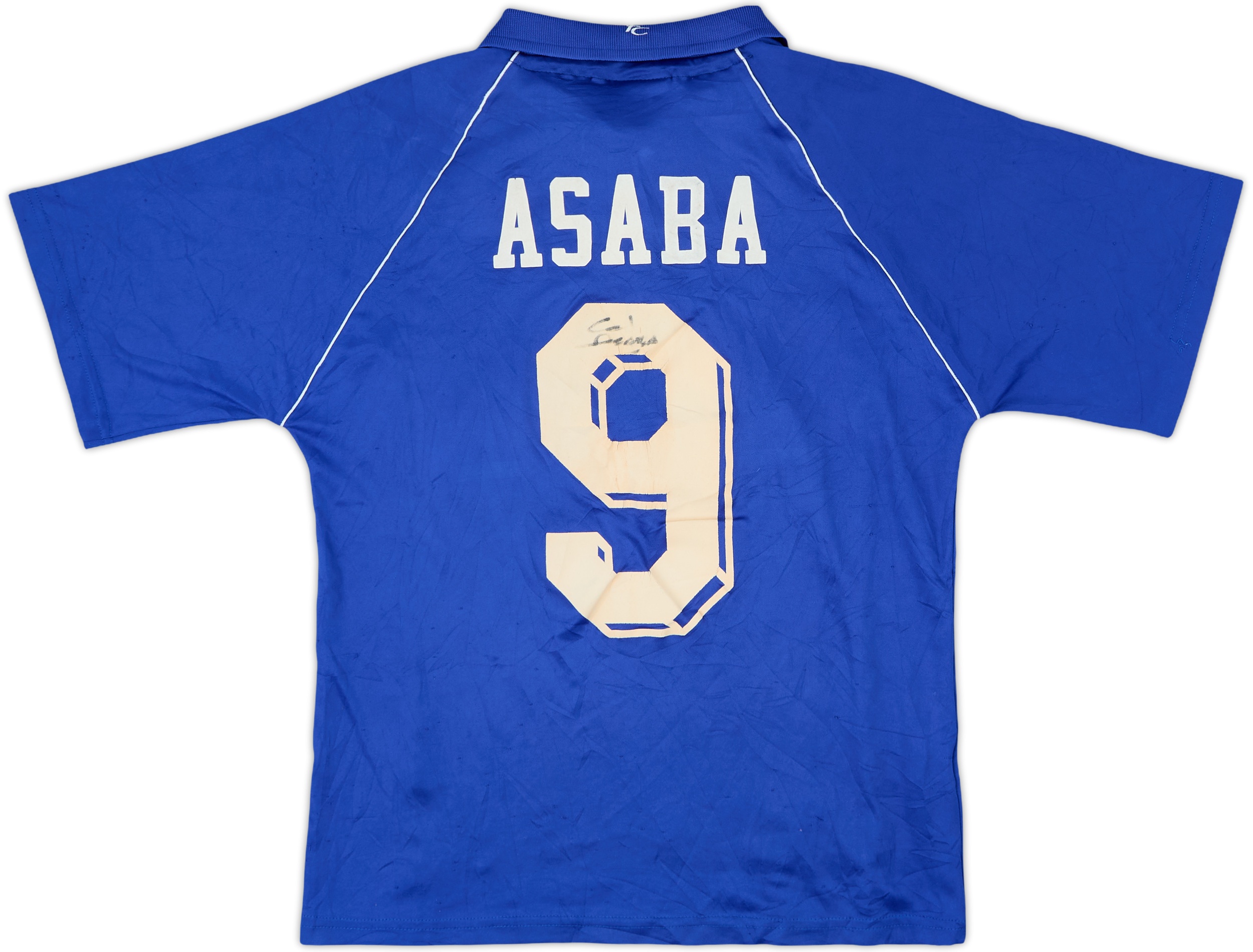 2000-01 Gillingham Signed Home Shirt Asaba #9 - 7/10 - (XS)