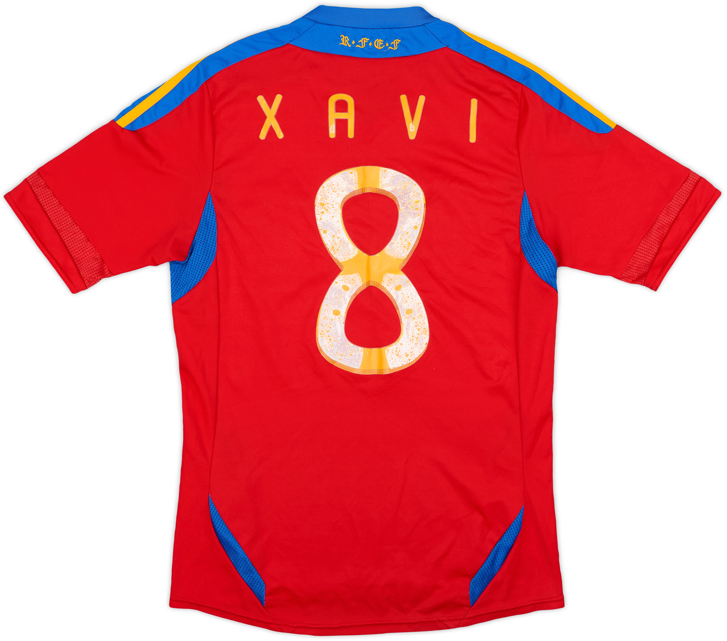 2009-10 Spain Home Shirt Xavi #8 - 5/10 - (S)