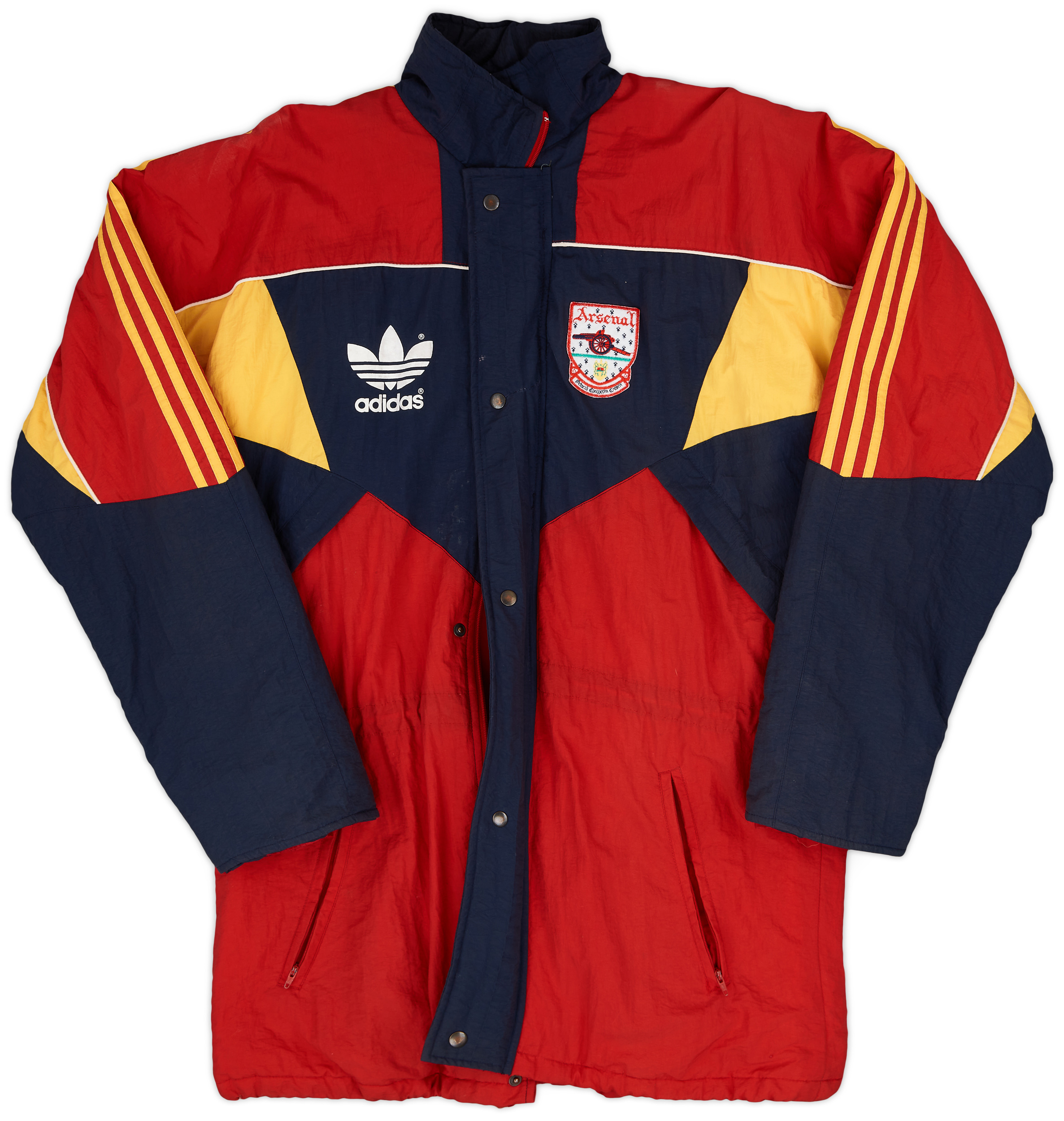 1990-91 Arsenal adidas Padded Bench Coat - 4/10 - (M/L)