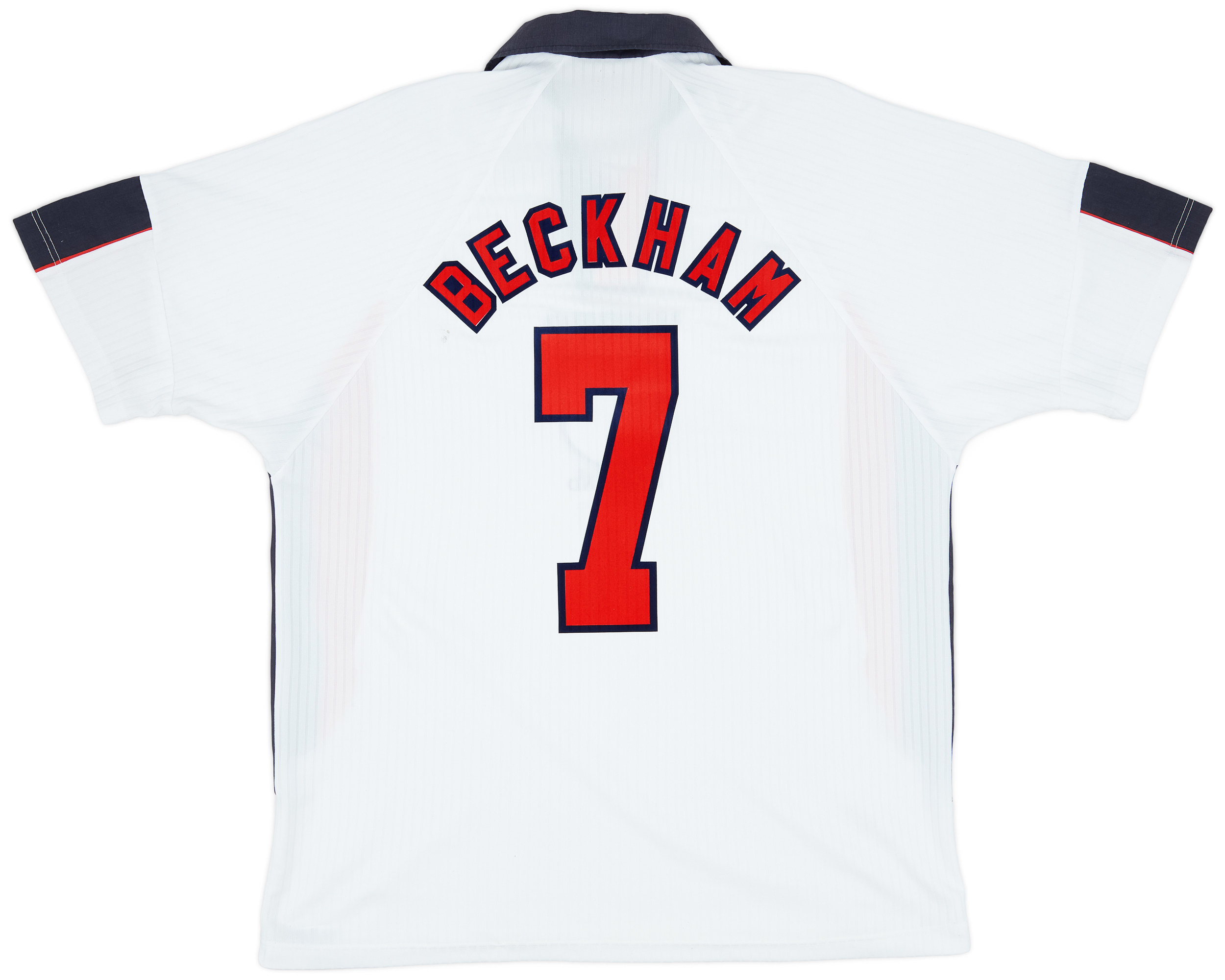 1997-99 England Home Shirt Beckham #7 - 6/10 - (XL)