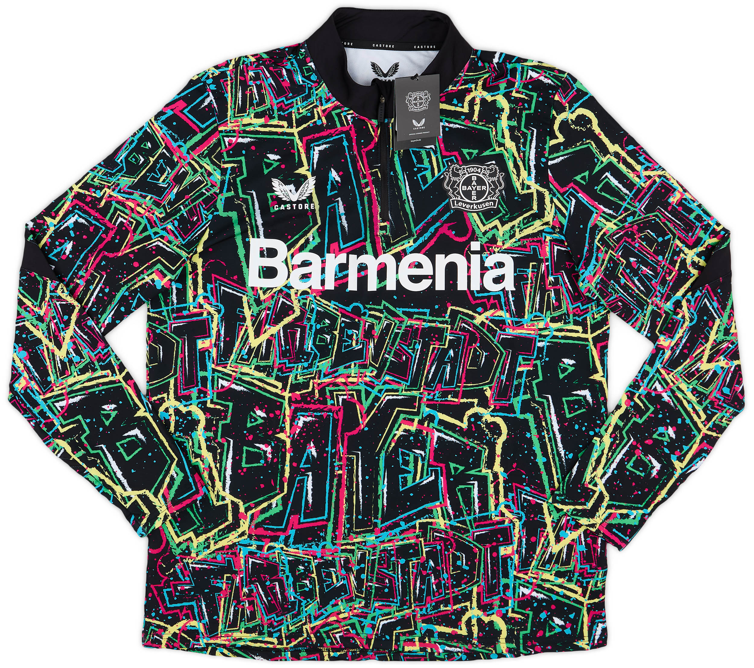 2024-25 Bayer Leverkusen Castore European 1/4 Zip Pre-Match Top