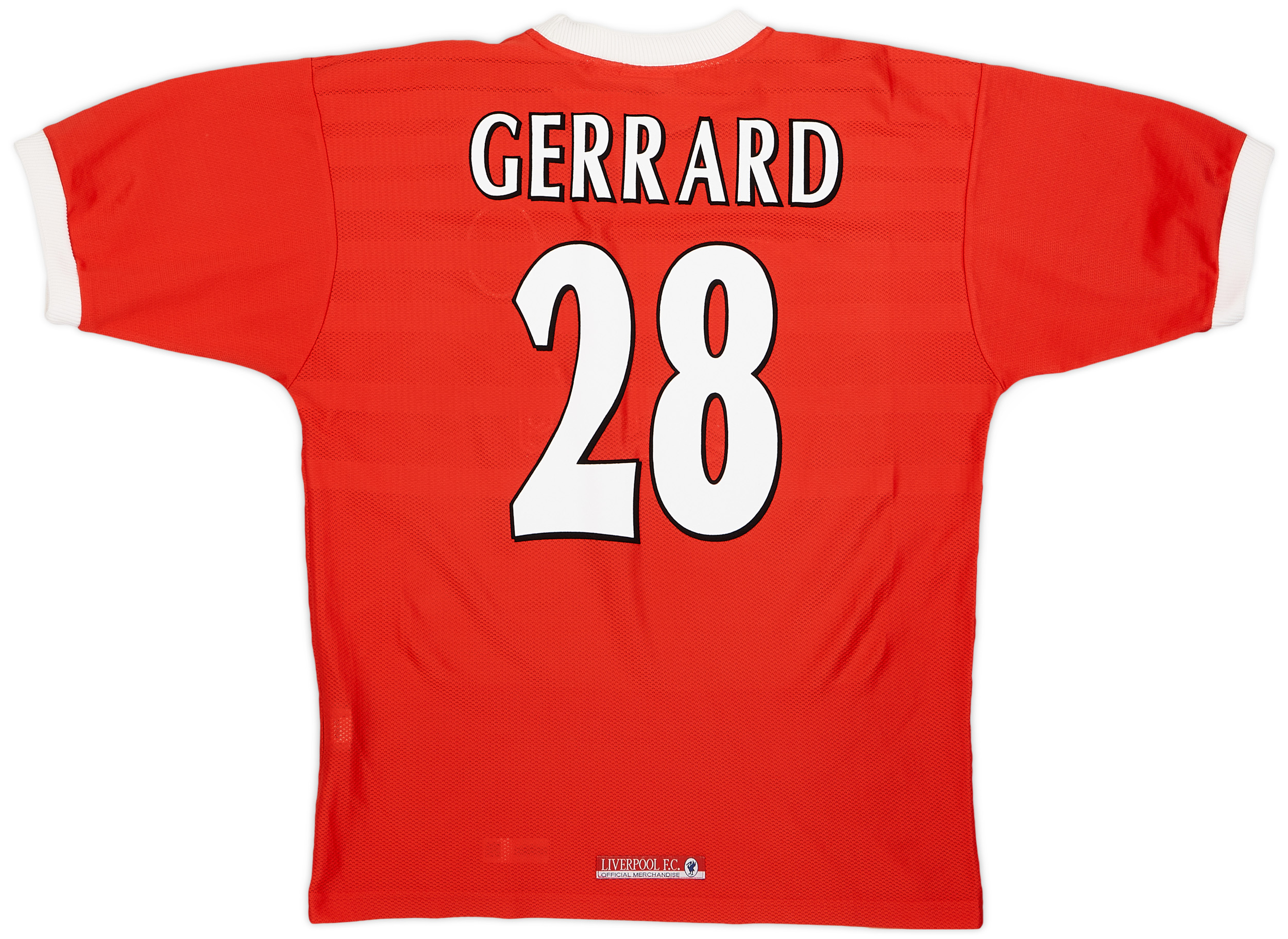 1998-00 Liverpool Home Shirt Gerrard #28 - 7/10 - (XL)
