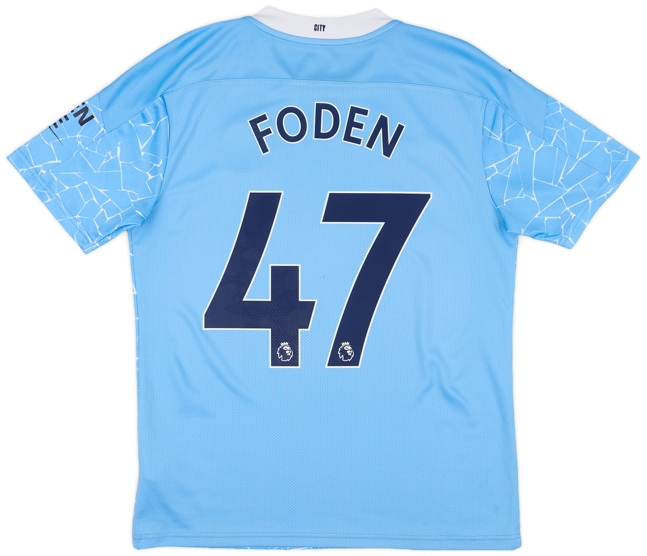 2020-21 Manchester City Home Shirt Foden #47 - 7/10 - (M)