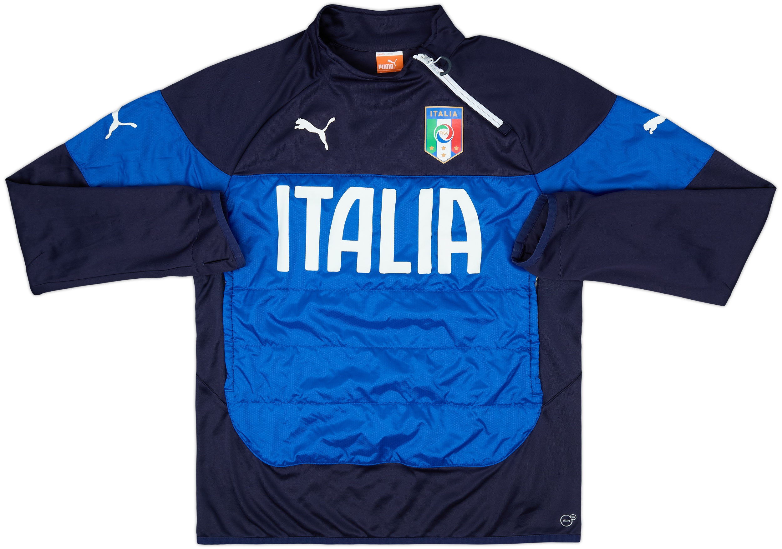 2014-15 Italy Puma 1/4 Zip Training Top - 8/10 - (L)