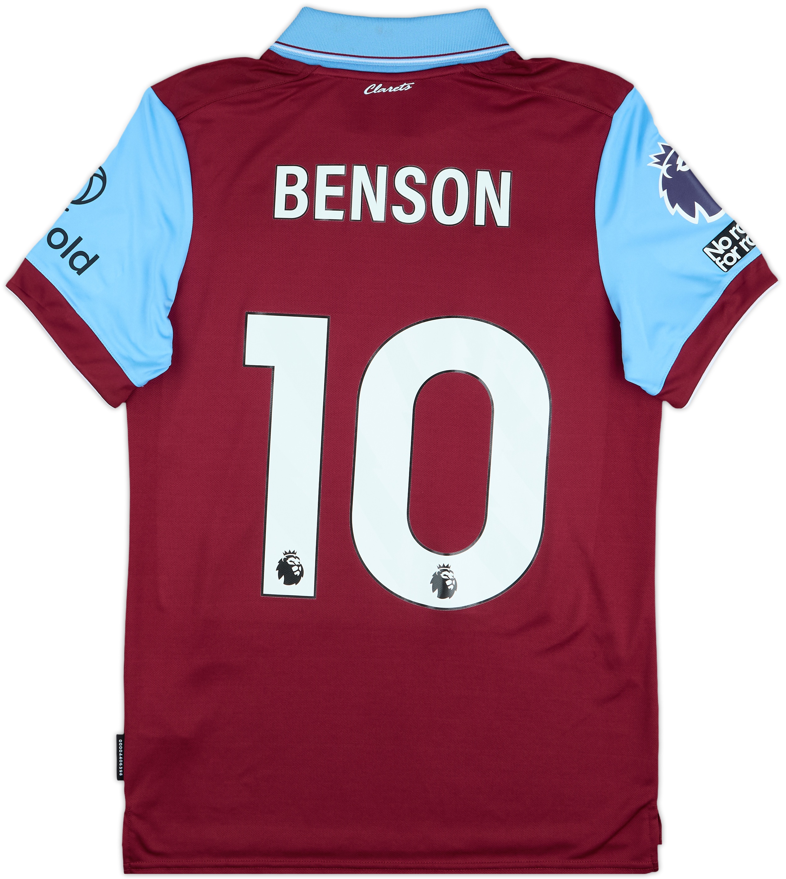 2023-24 Burnley Match Issue Home Shirt Benson #10