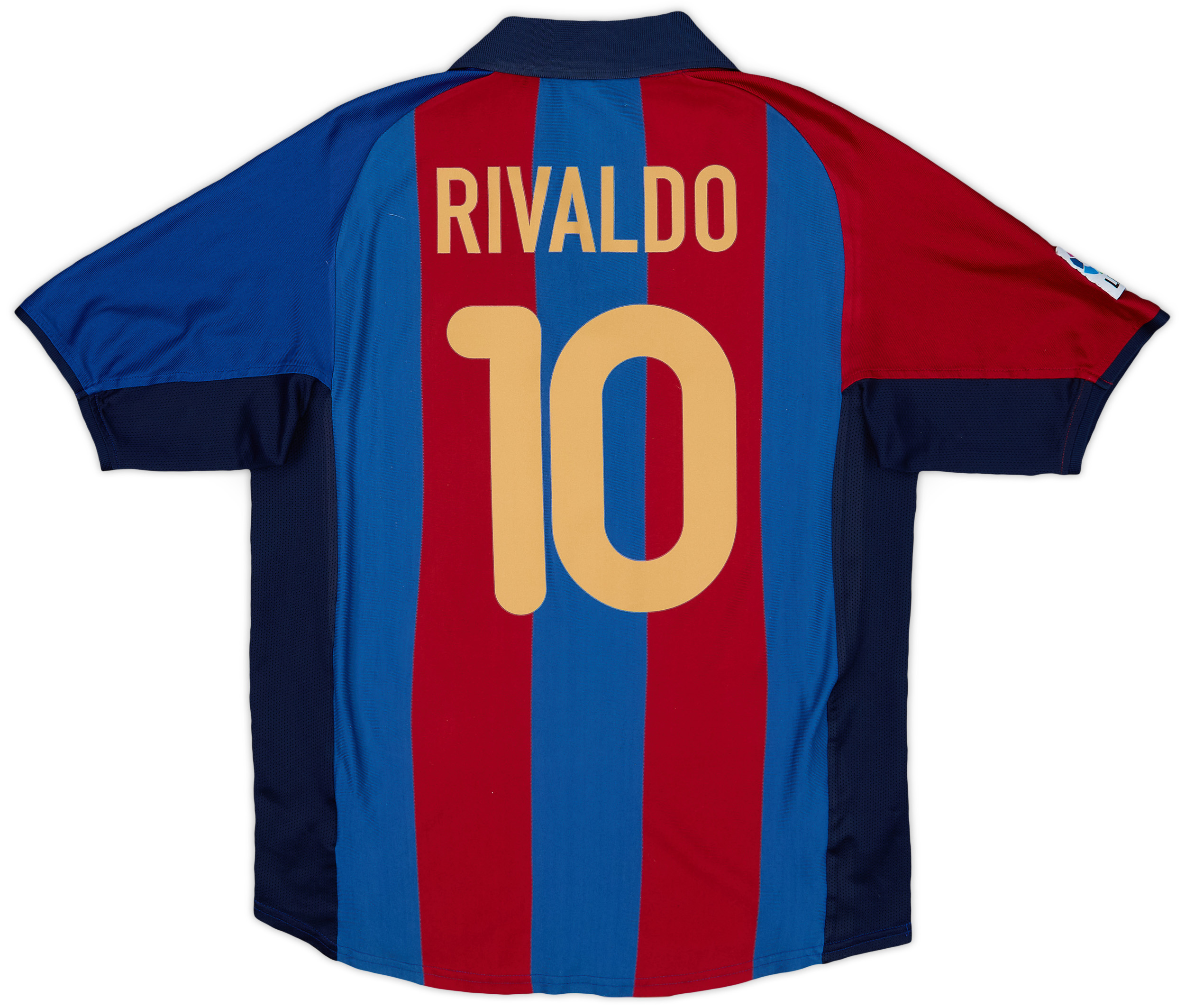 2001-02 Barcelona Home Shirt Rivaldo #10 - 8/10 - (M)