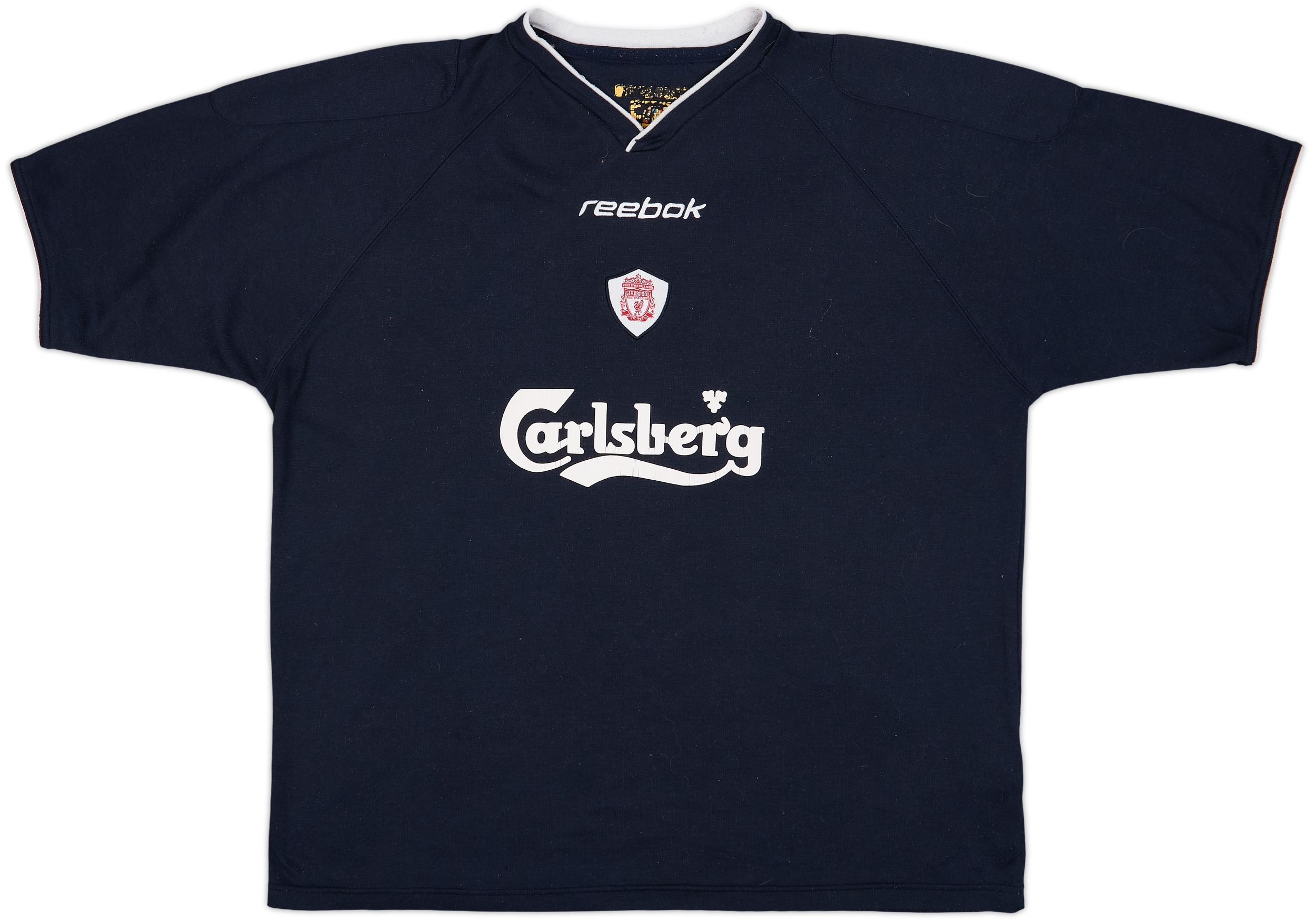 2001-02 Liverpool Reebok Cotton Training Shirt - 7/10 - (L)
