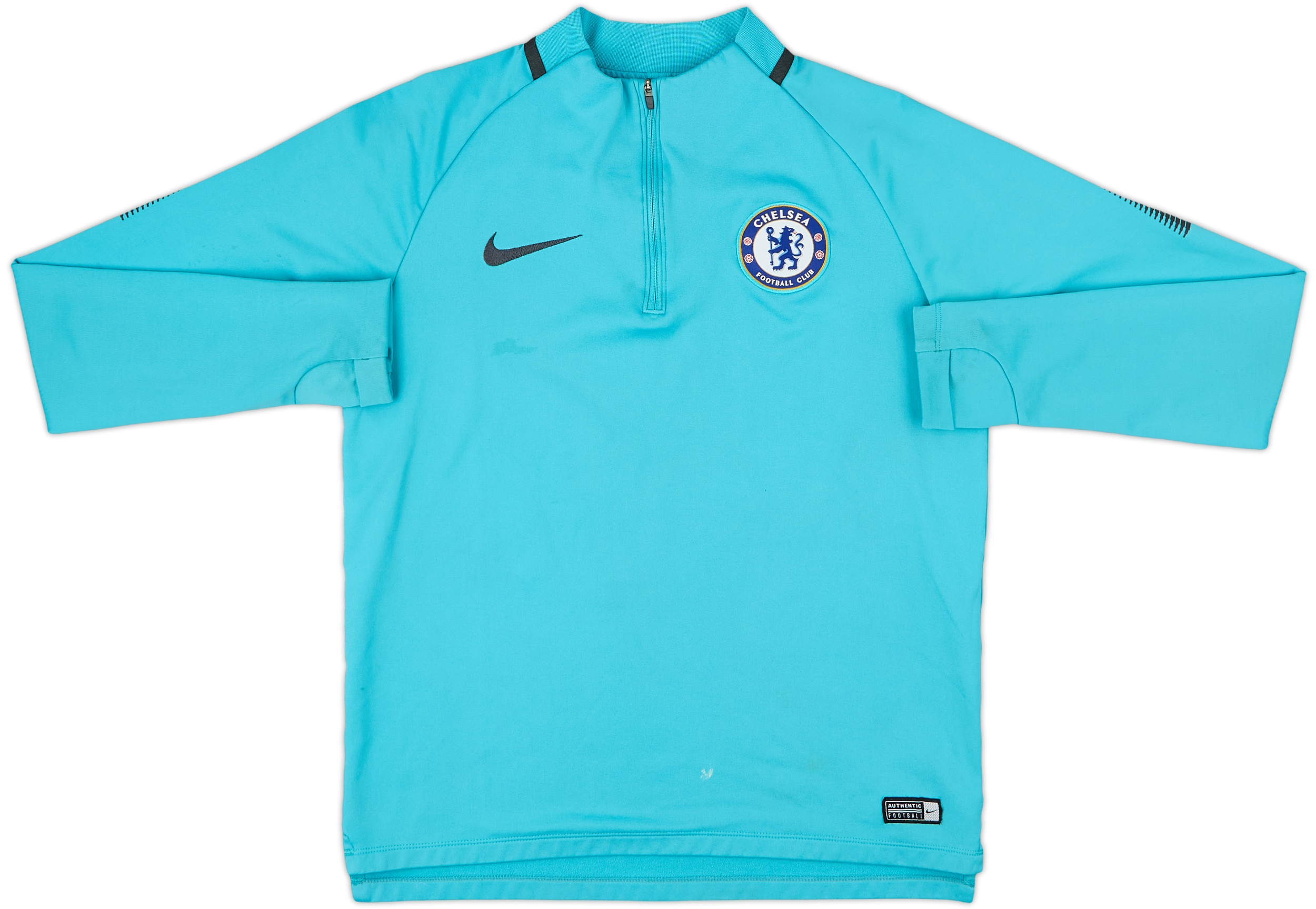 2017-18 Chelsea Nike 1/4 Zip Sweat Top - 6/10 - (S)