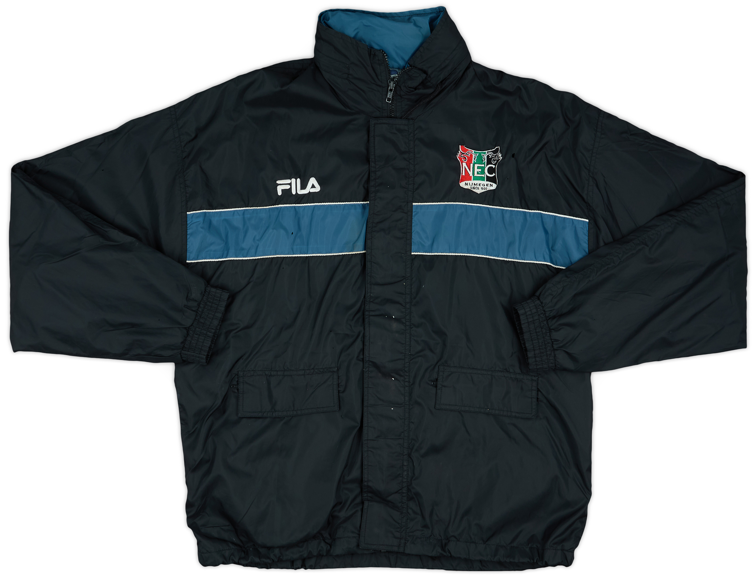 2001-02 NEC Nijmegen Fila Hooded Rain Jacket - 5/10 - (S)