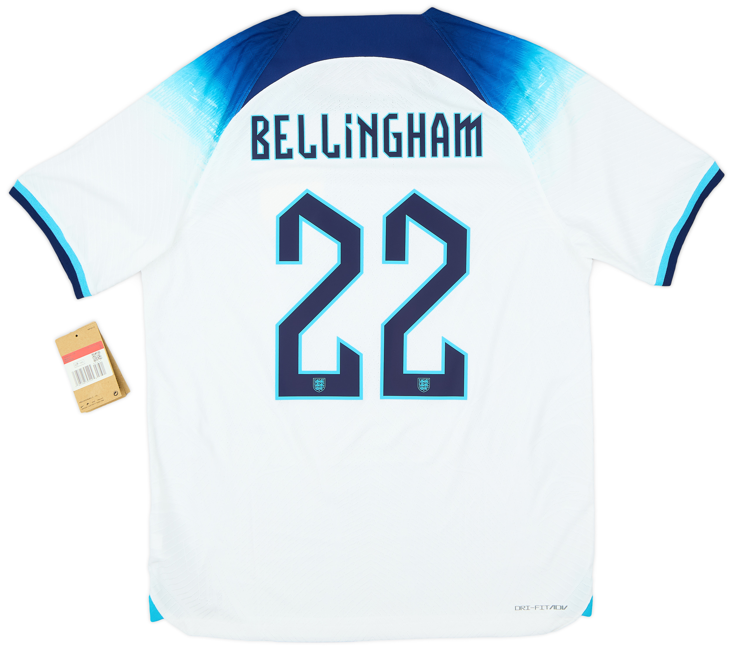2022-23 England Authentic Home Shirt Bellingham #22 (L)