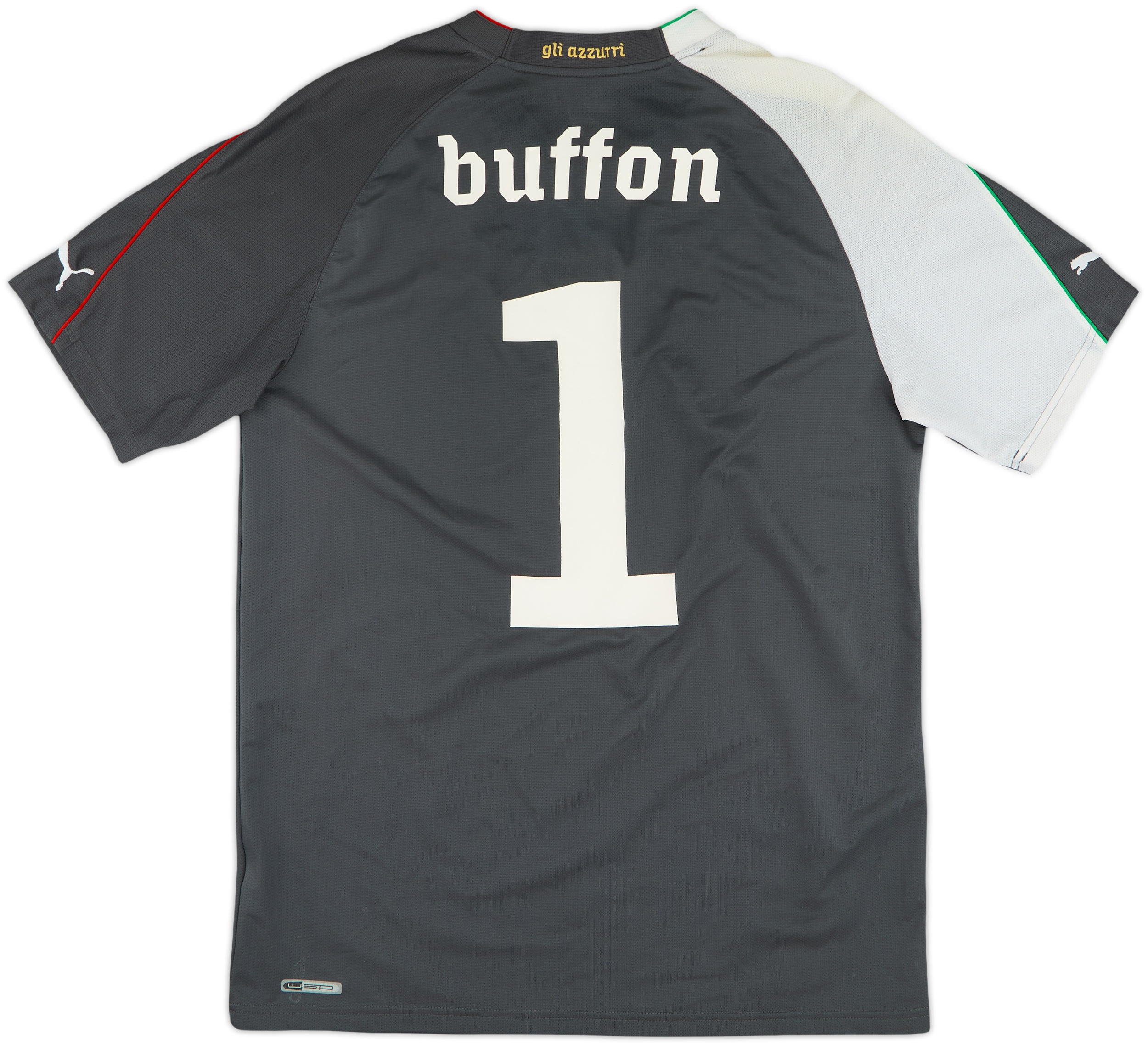 2010-12 Italy GK S/S Shirt Buffon #1 - 8/10 - (M)