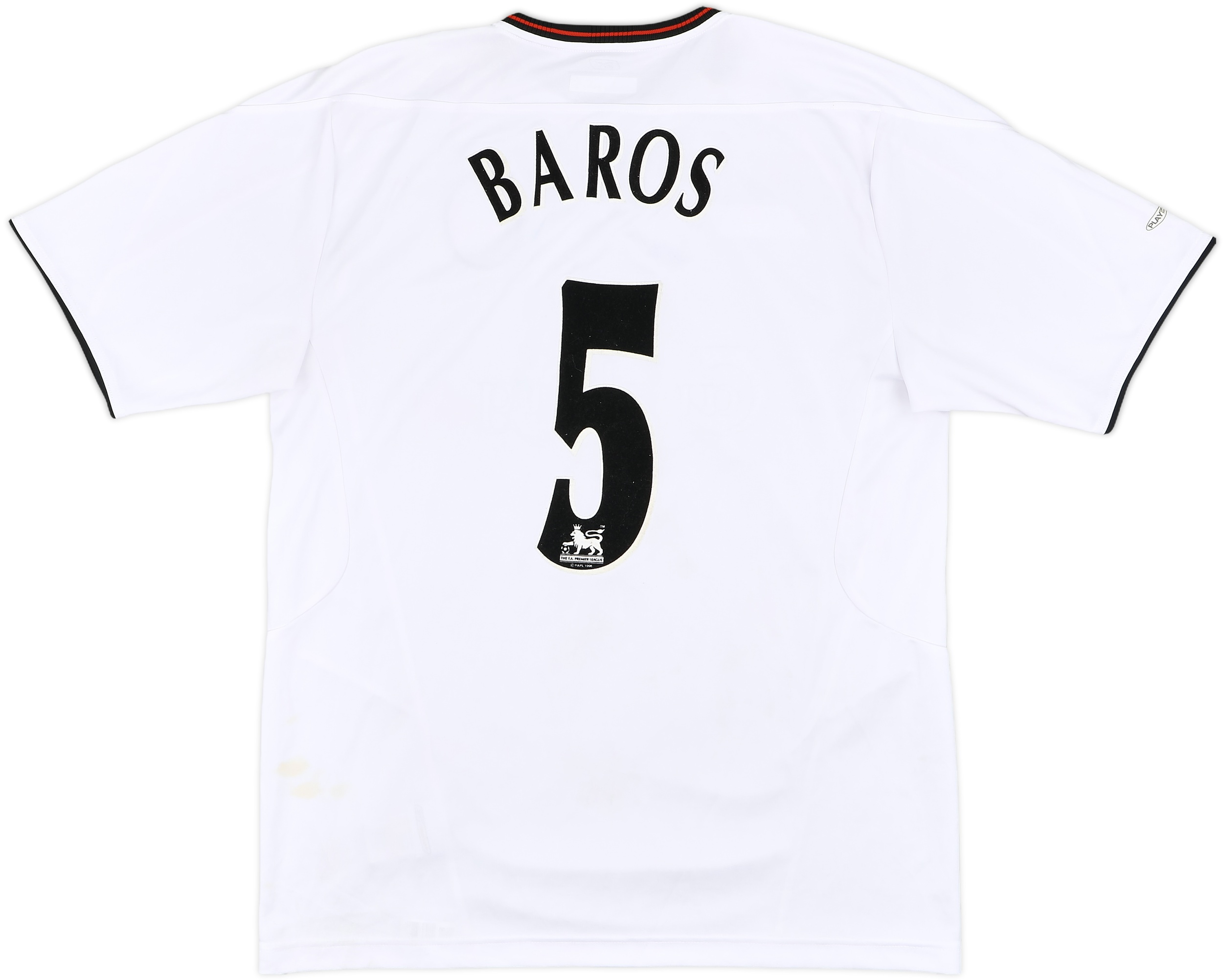 2003-04 Liverpool Away Shirt Baros #5 - 7/10 - (M)