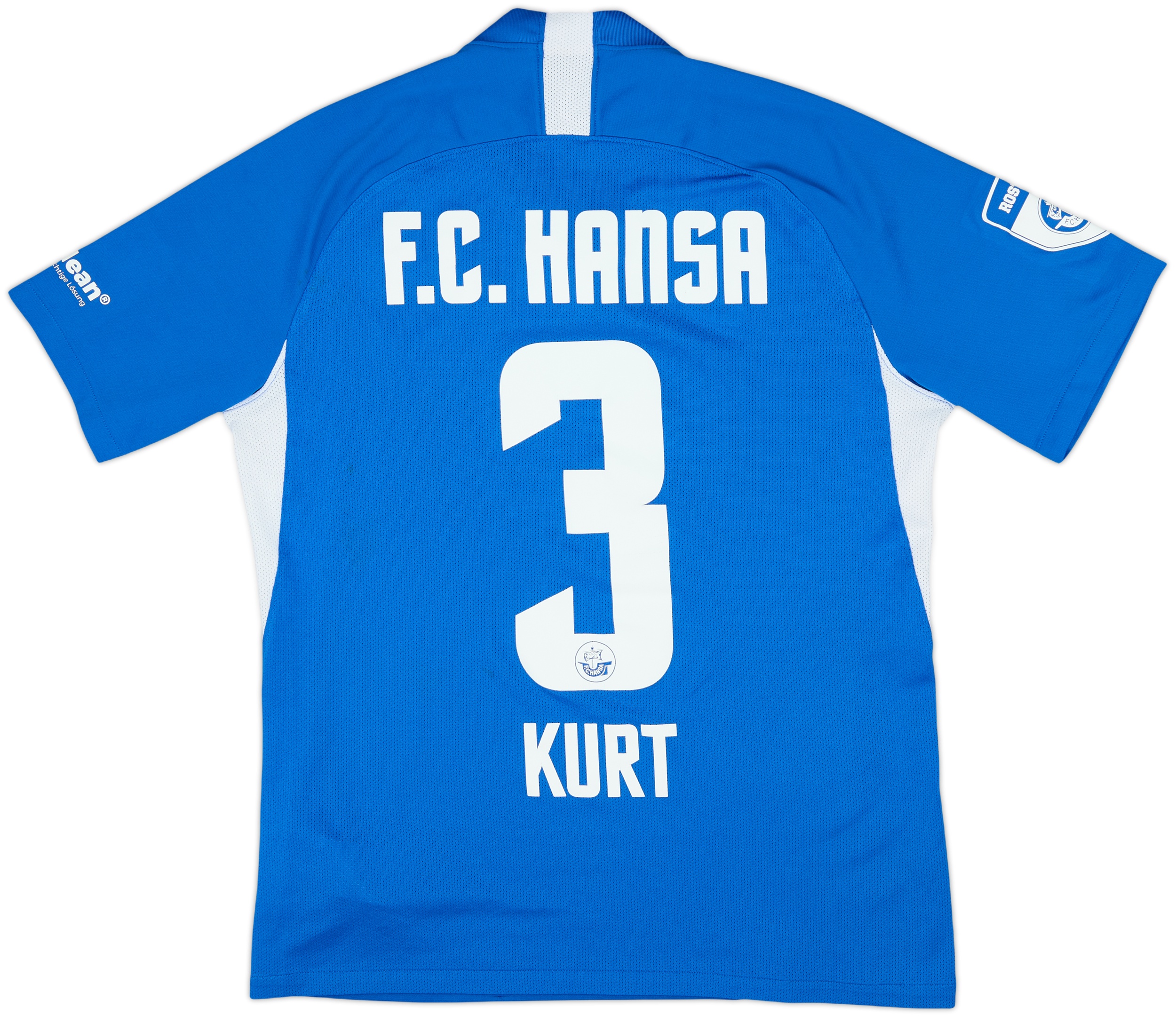 2021-22 Hansa Rostock Home Shirt Kurt #3 - 8/10 - (M)