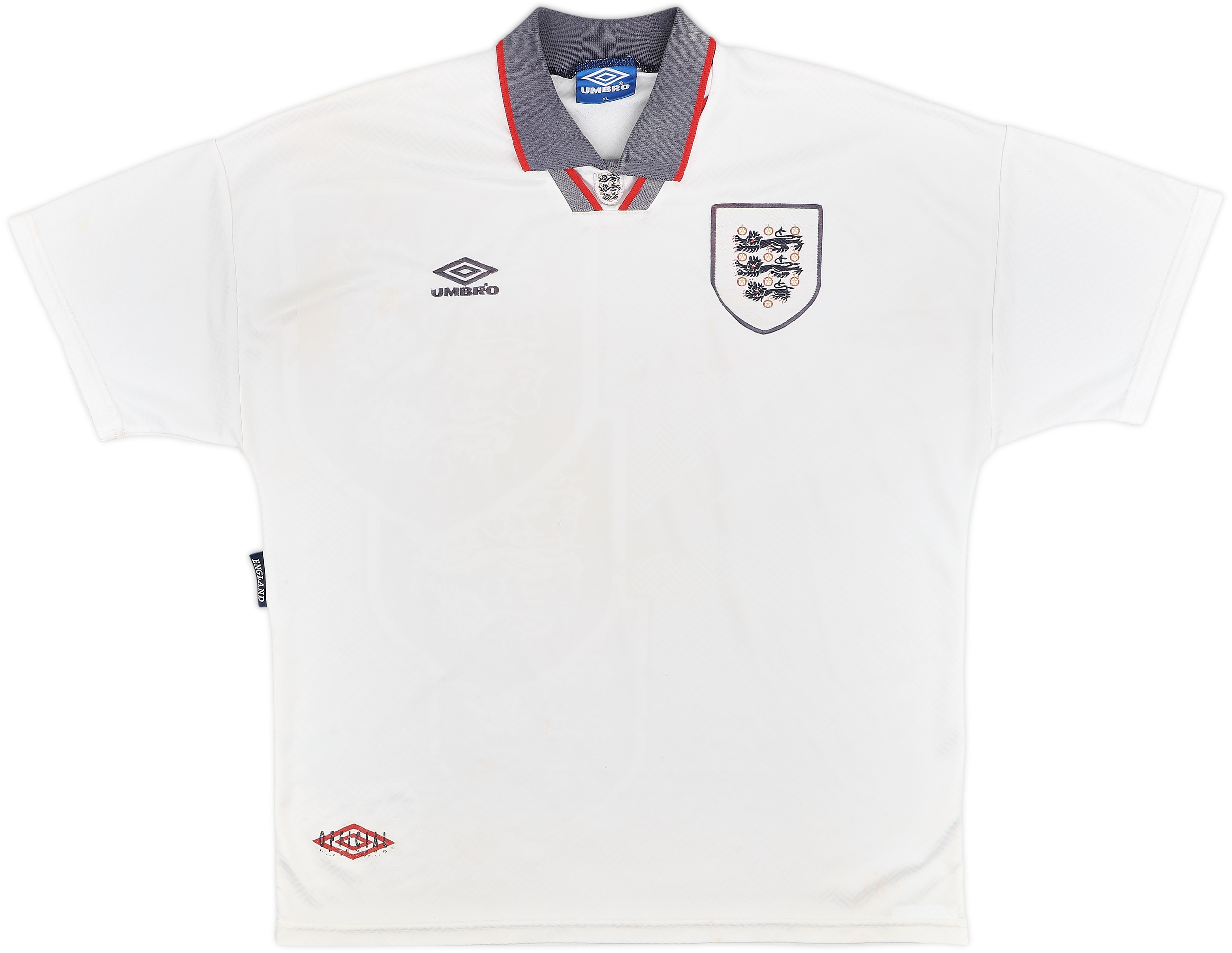 1993-95 England Home Shirt - 6/10 - (XL)