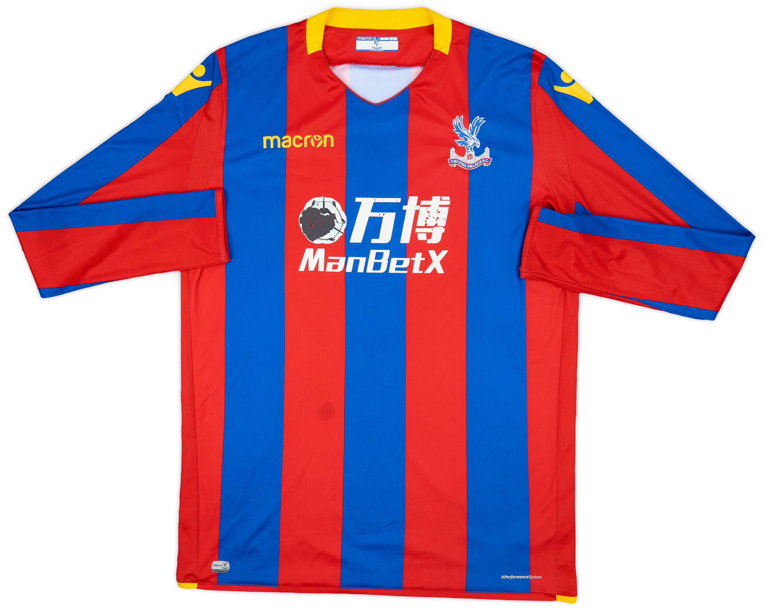 2017-18 Crystal Palace Home L/S Shirt - 4/10 - (3XL)