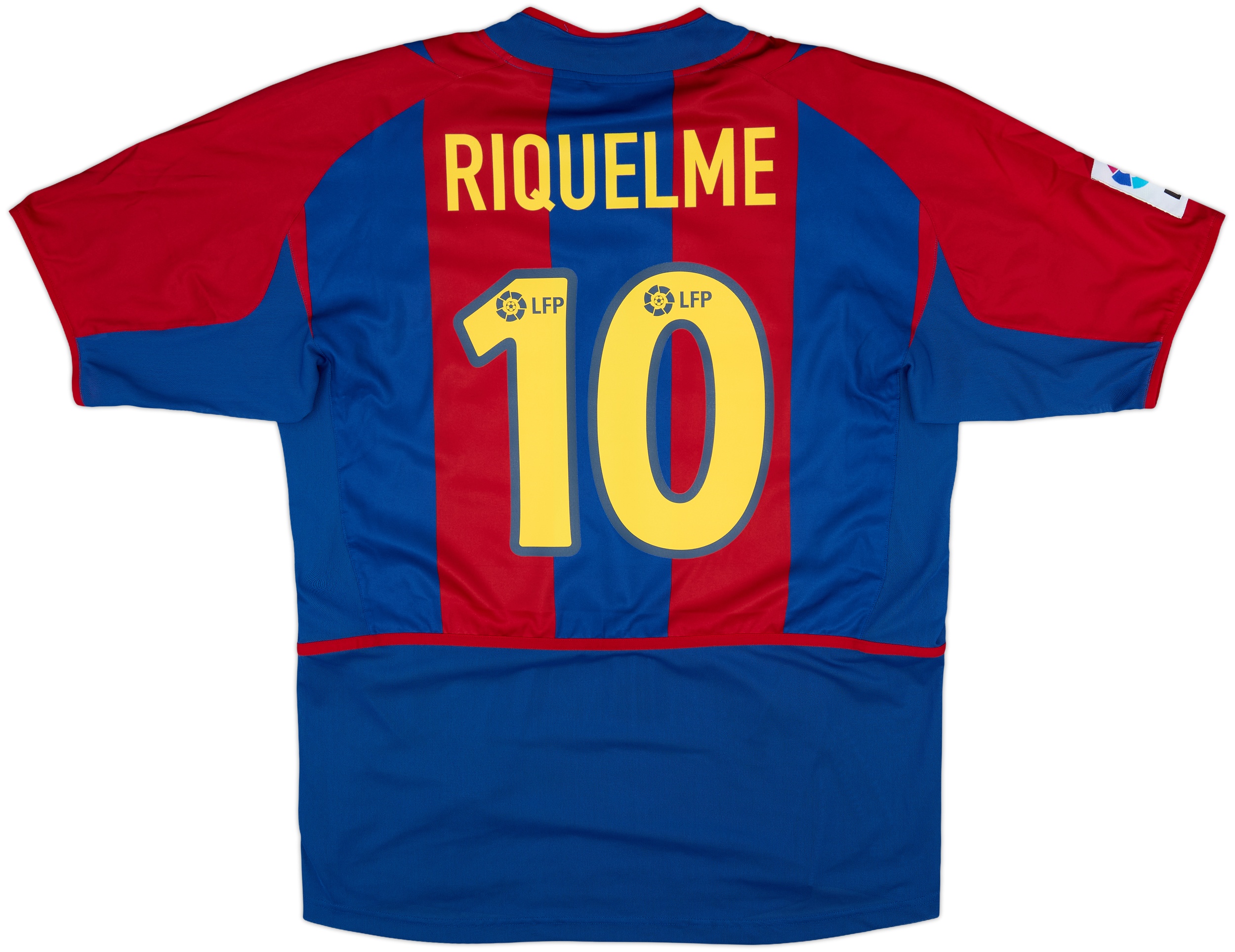 2002-03 Barcelona Player Issue Home Shirt Riquelme #10 - 10/10 - (L)