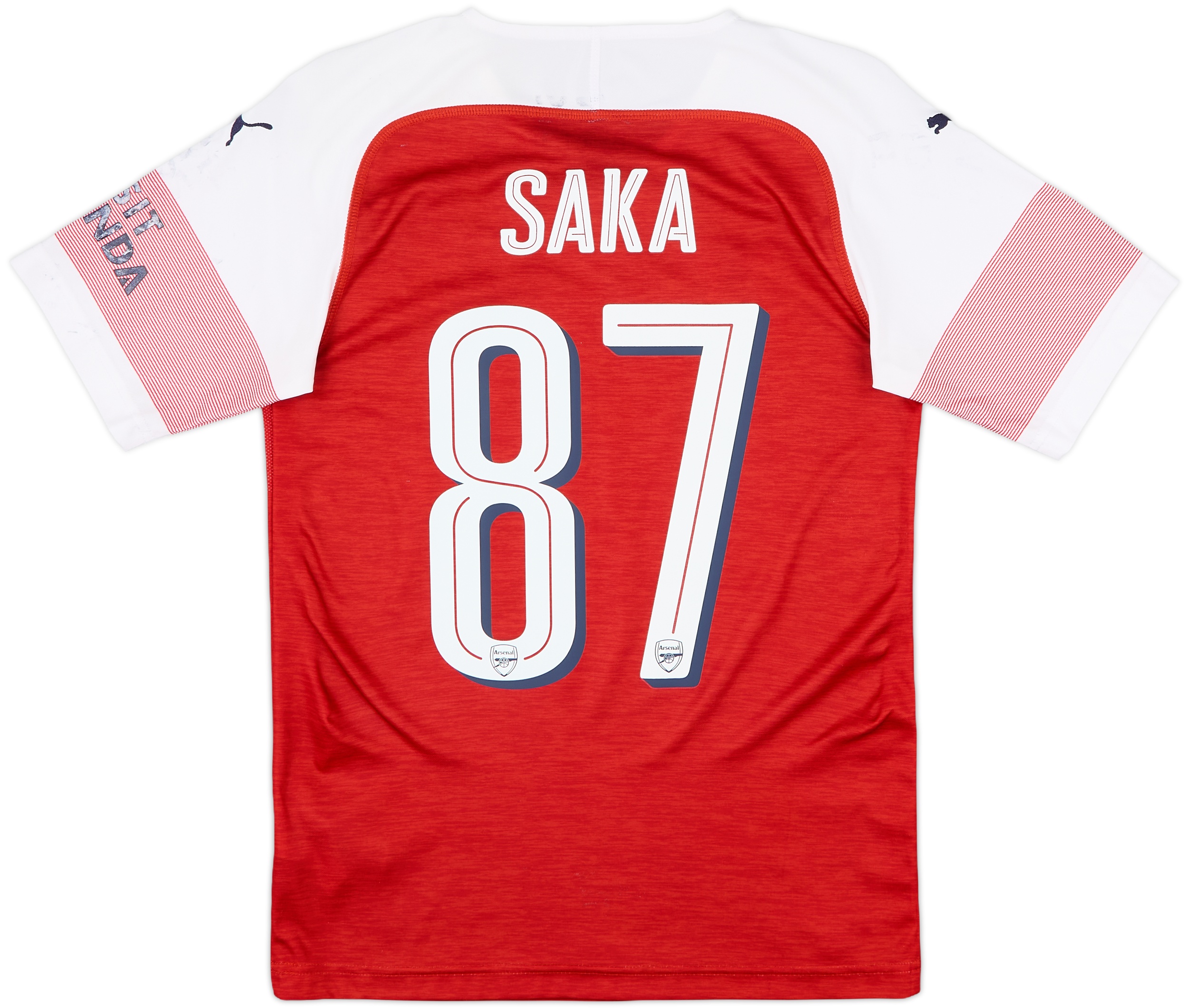 2018-19 Arsenal Home Shirt Saka #87 - 6/10 - (XS)