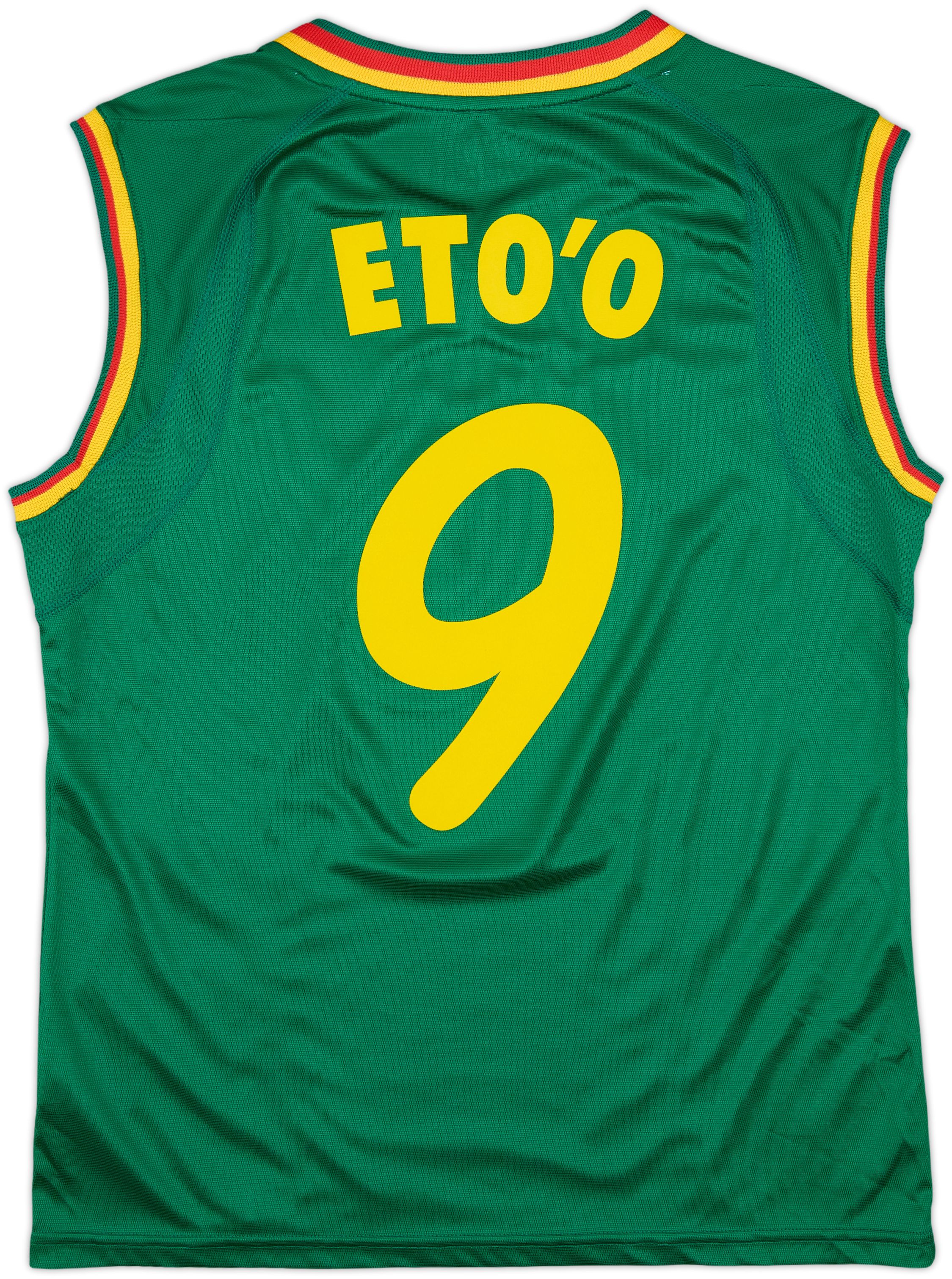 2002 Cameroon Home Vest Shirt Eto'o #9 - 9/10 - (L)