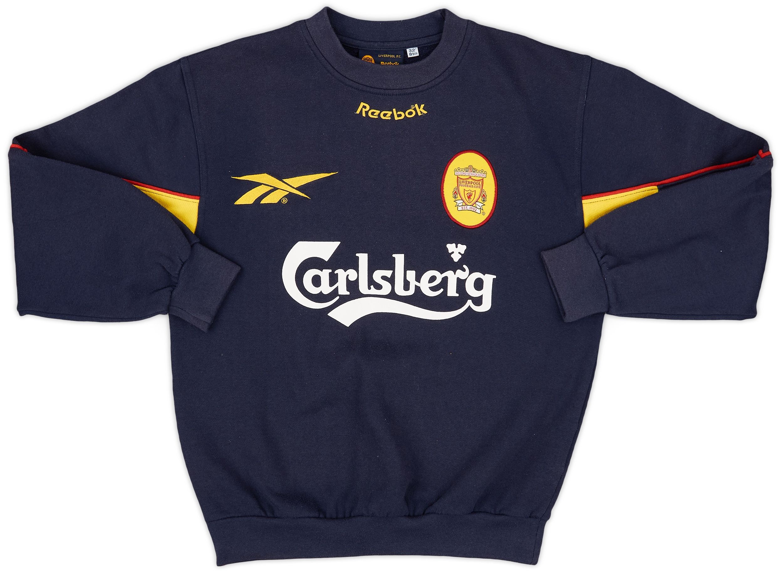1999-01 Liverpool Reebok Sweat Top - 8/10 - (M.Boys)