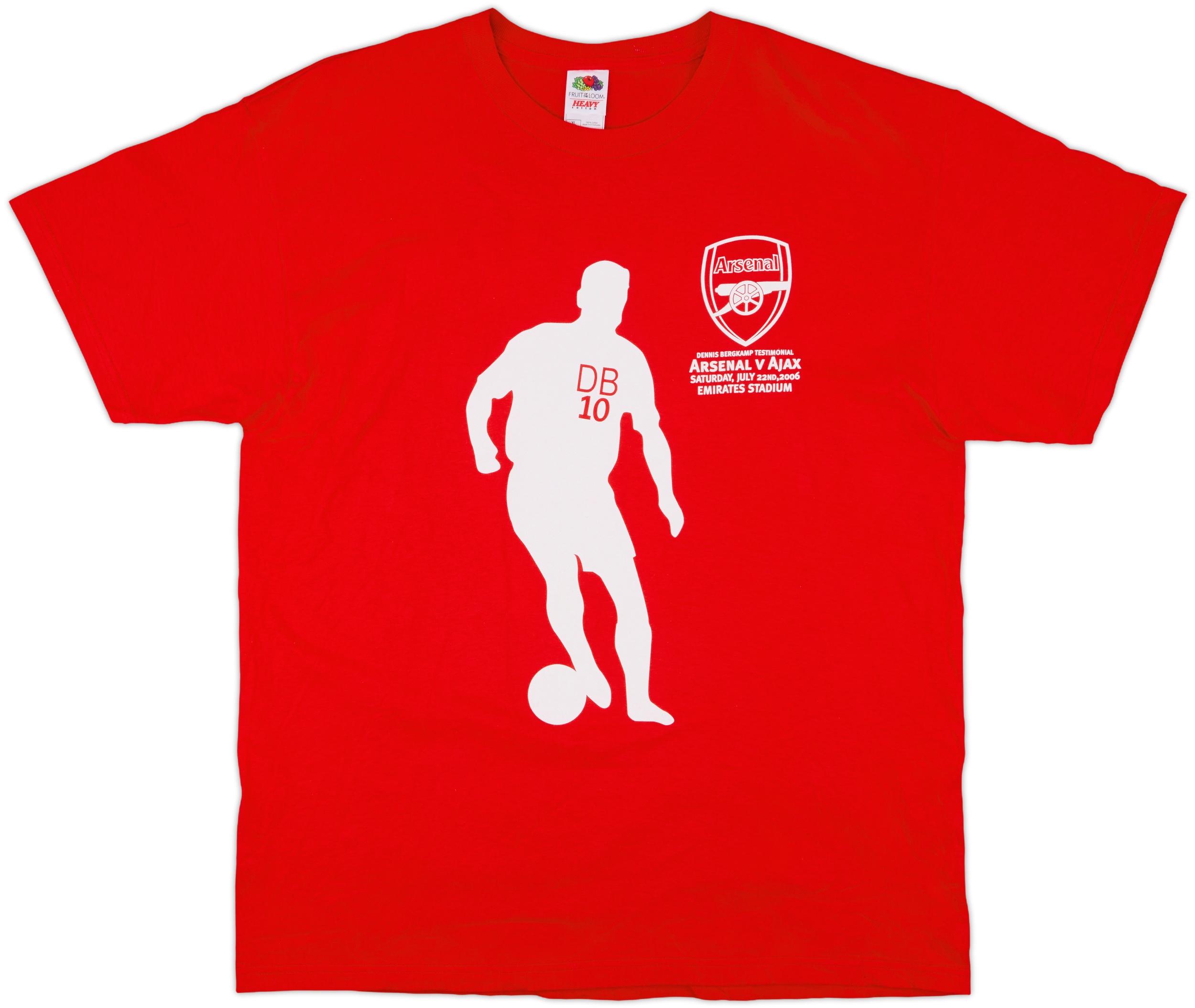 2006 Arsenal 'Dennis Bergkamp Testimonial' Graphic Tee Bergkamp #10 - 8 ...