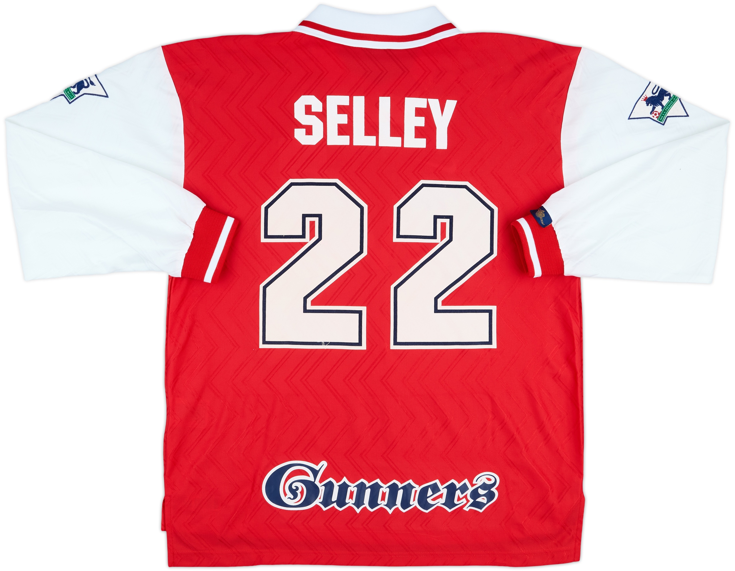 1996-97 Arsenal Match Issue Home L/S Shirt Selley #22