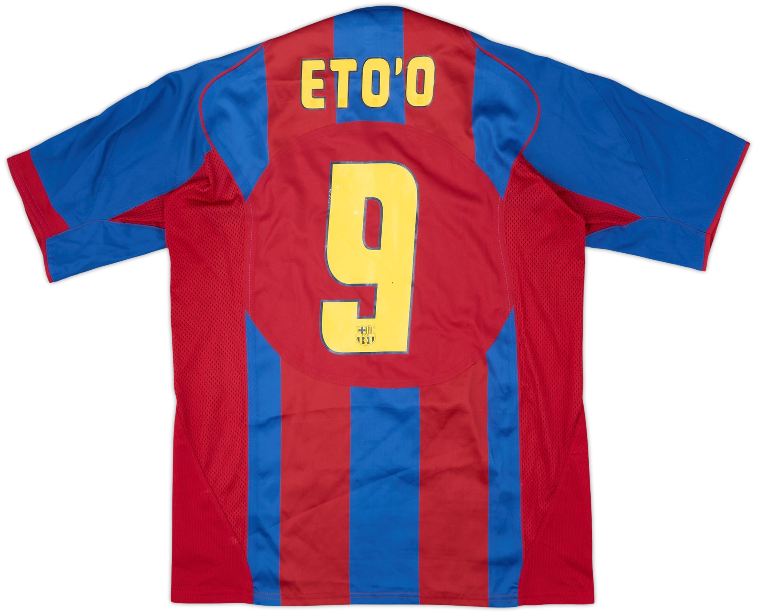 2004-05 Barcelona European Player Issue Home Shirt Eto'o #9 - 8/10 - (L)