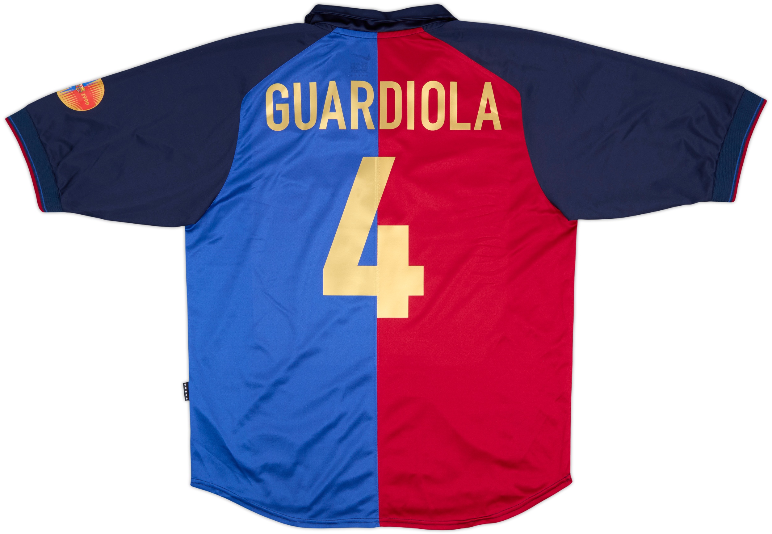 1999-00 Barcelona Centenary Home Shirt Guardiola #4 - 7/10 - (XL)