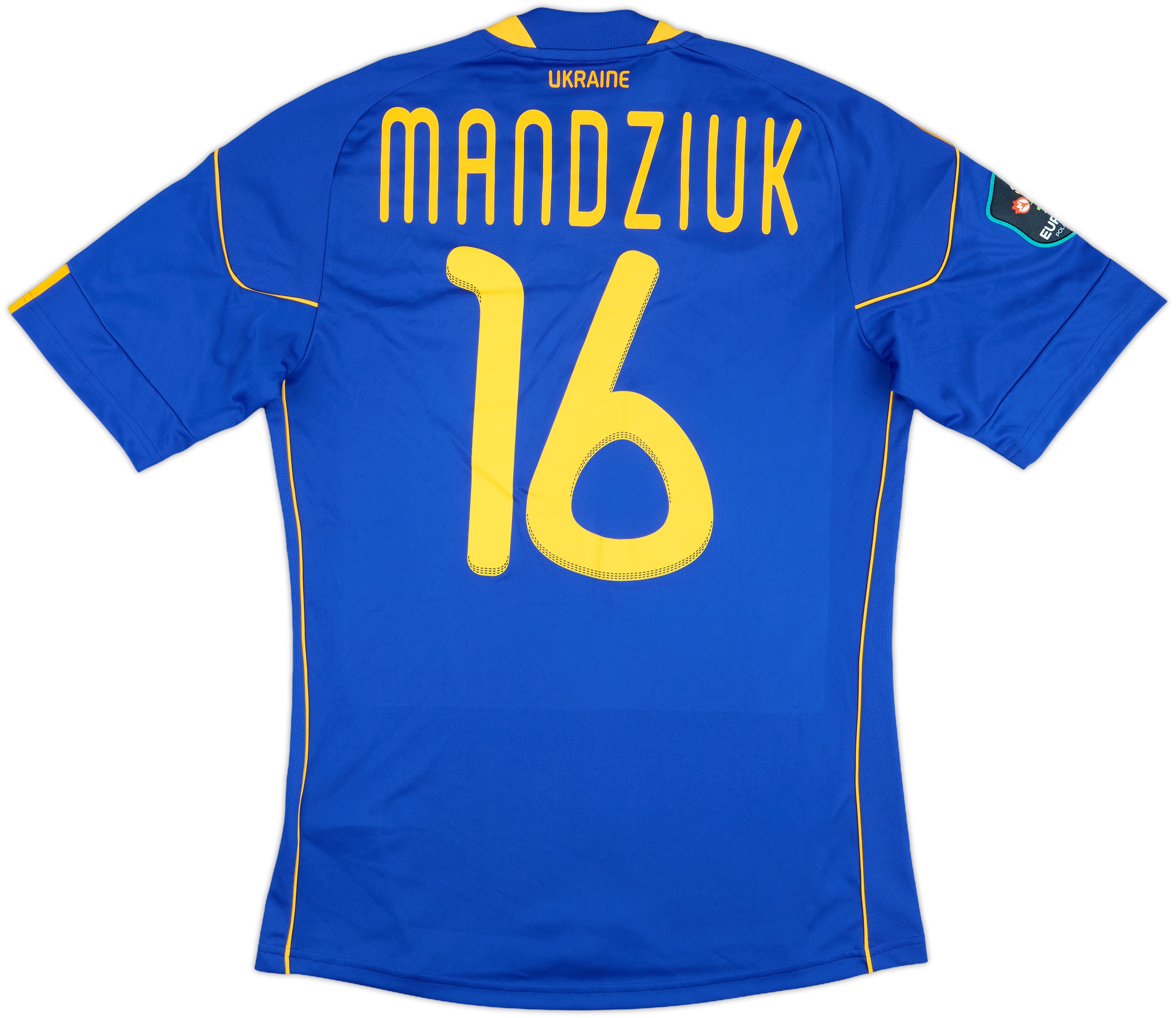 2010-11 Ukraine Match Issue Away Shirt Mandziuk #16