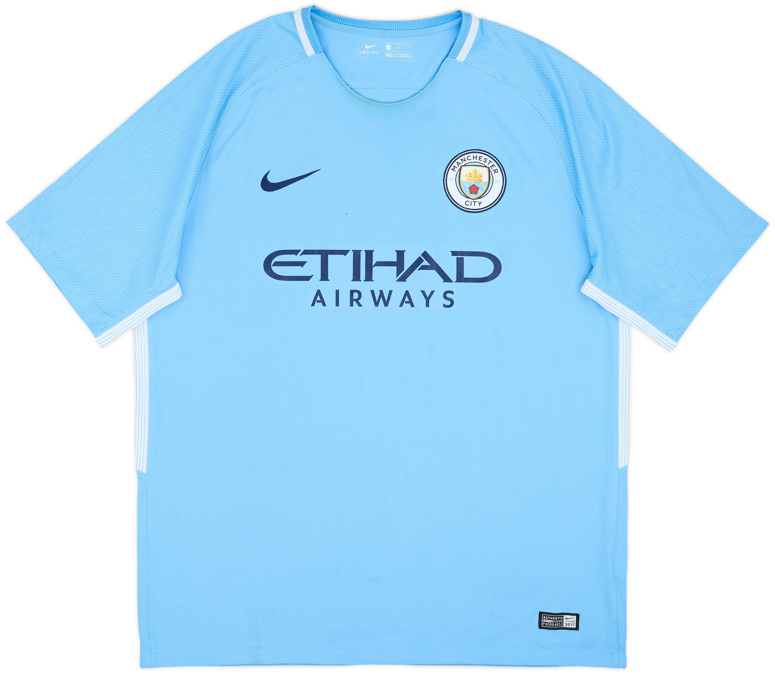 2017-18 Manchester City Home Shirt - 4/10 - (XL)