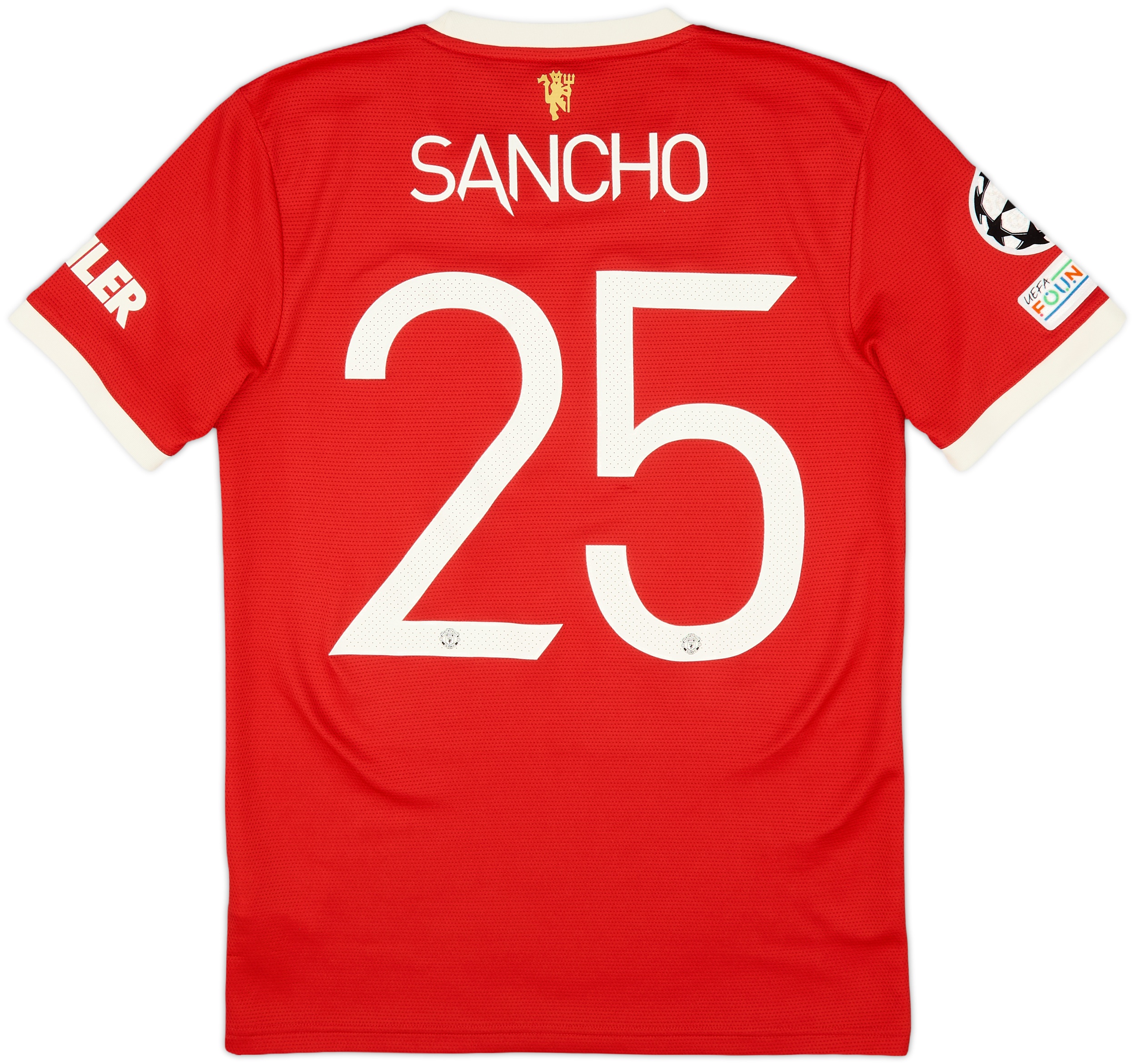 2021-22 Manchester United Home Shirt Sancho #25 - 7/10 - (S)