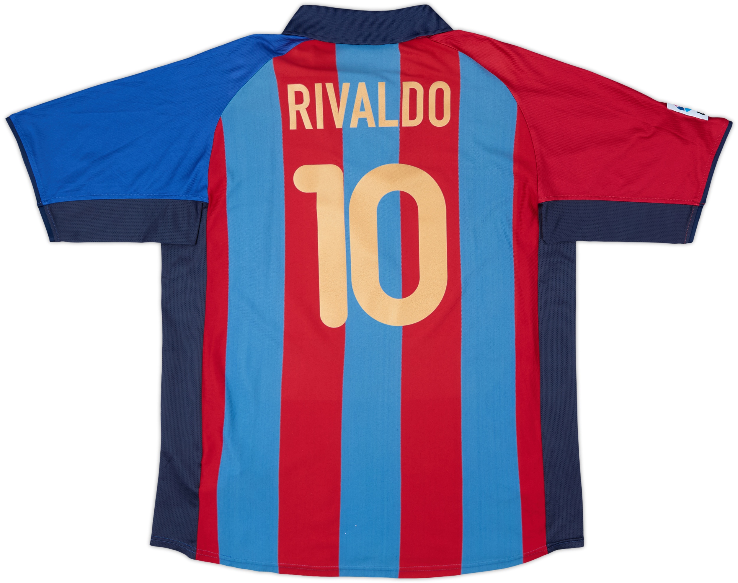 2001-02 Barcelona Home Shirt Rivaldo #10 - 8/10 - (XL)