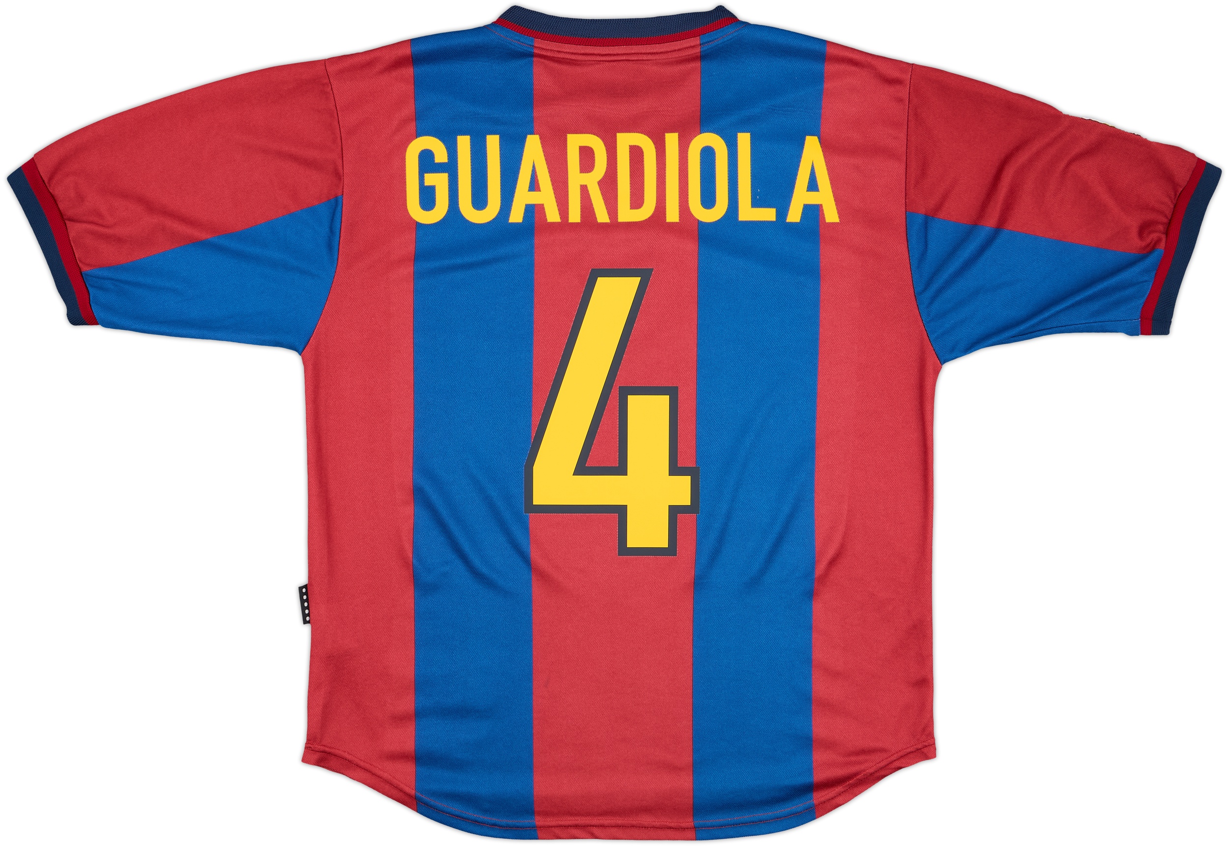 1998-00 Barcelona Home Shirt Guardiola #4 - 8/10 - (M)