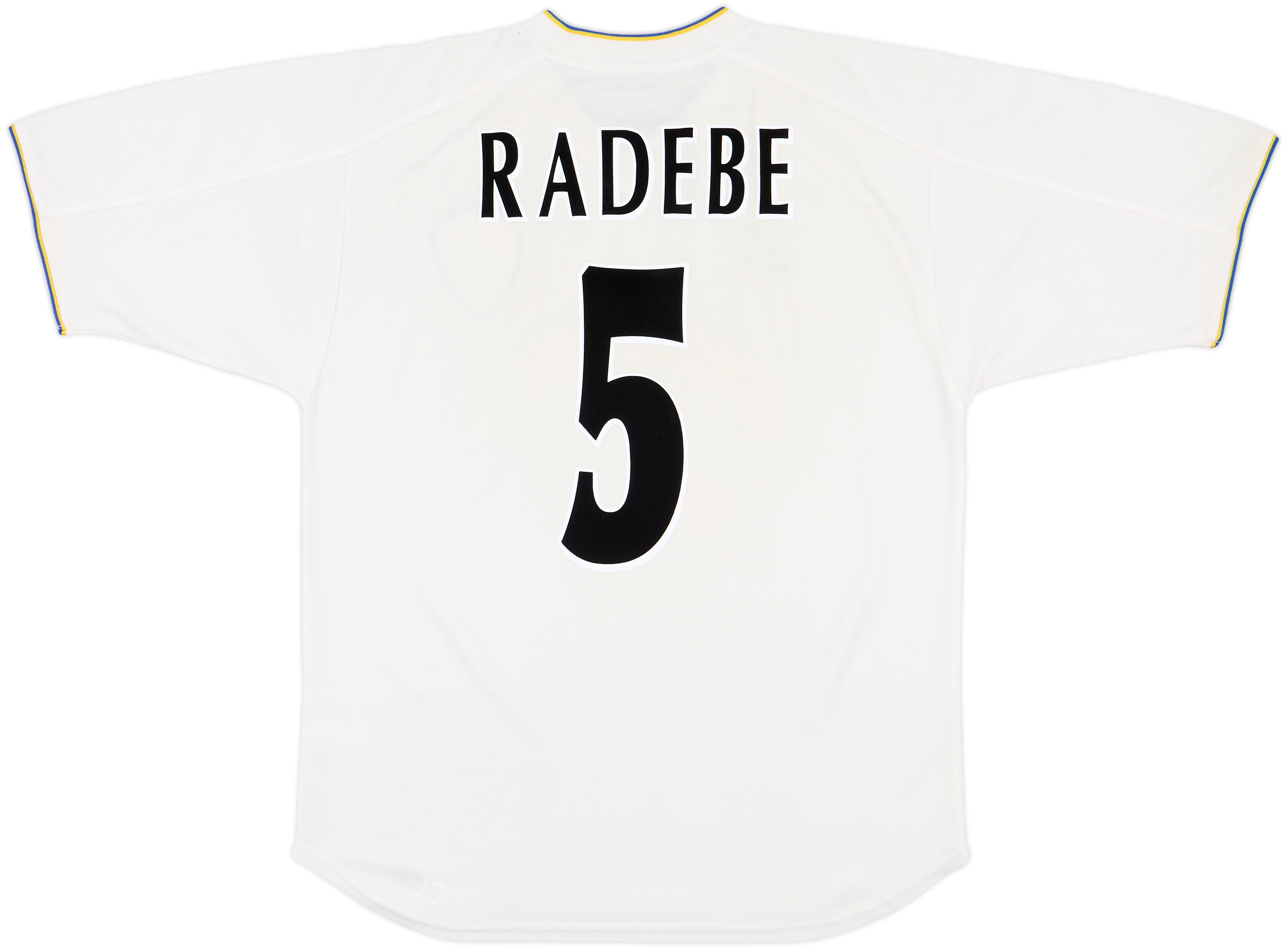 2000-02 Leeds United Home Shirt Radebe #5 - 6/10 - (M)