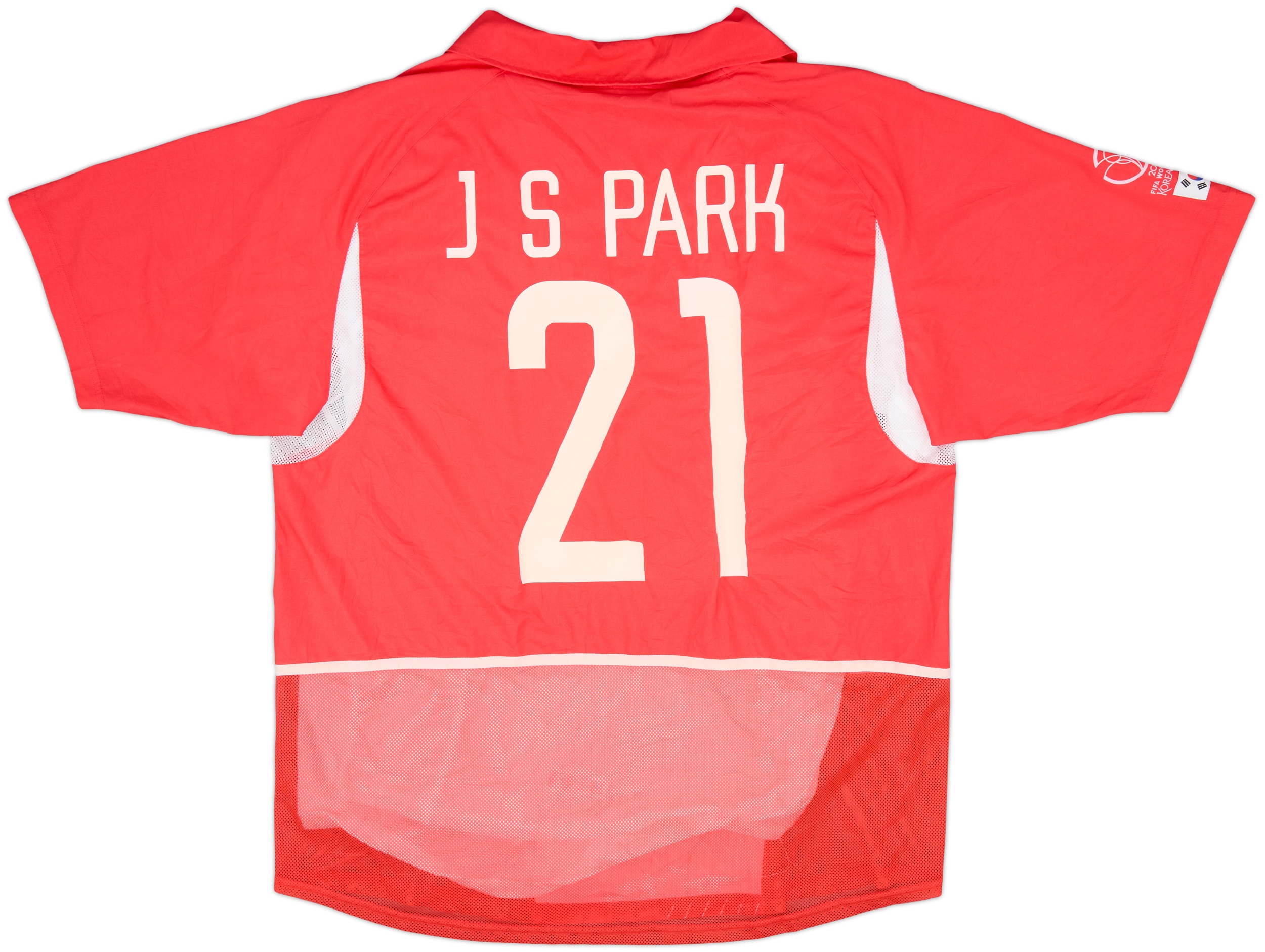 2002-03 South Korea Player Issue Home Shirt J S Park #21 - 8/10 - (XL)